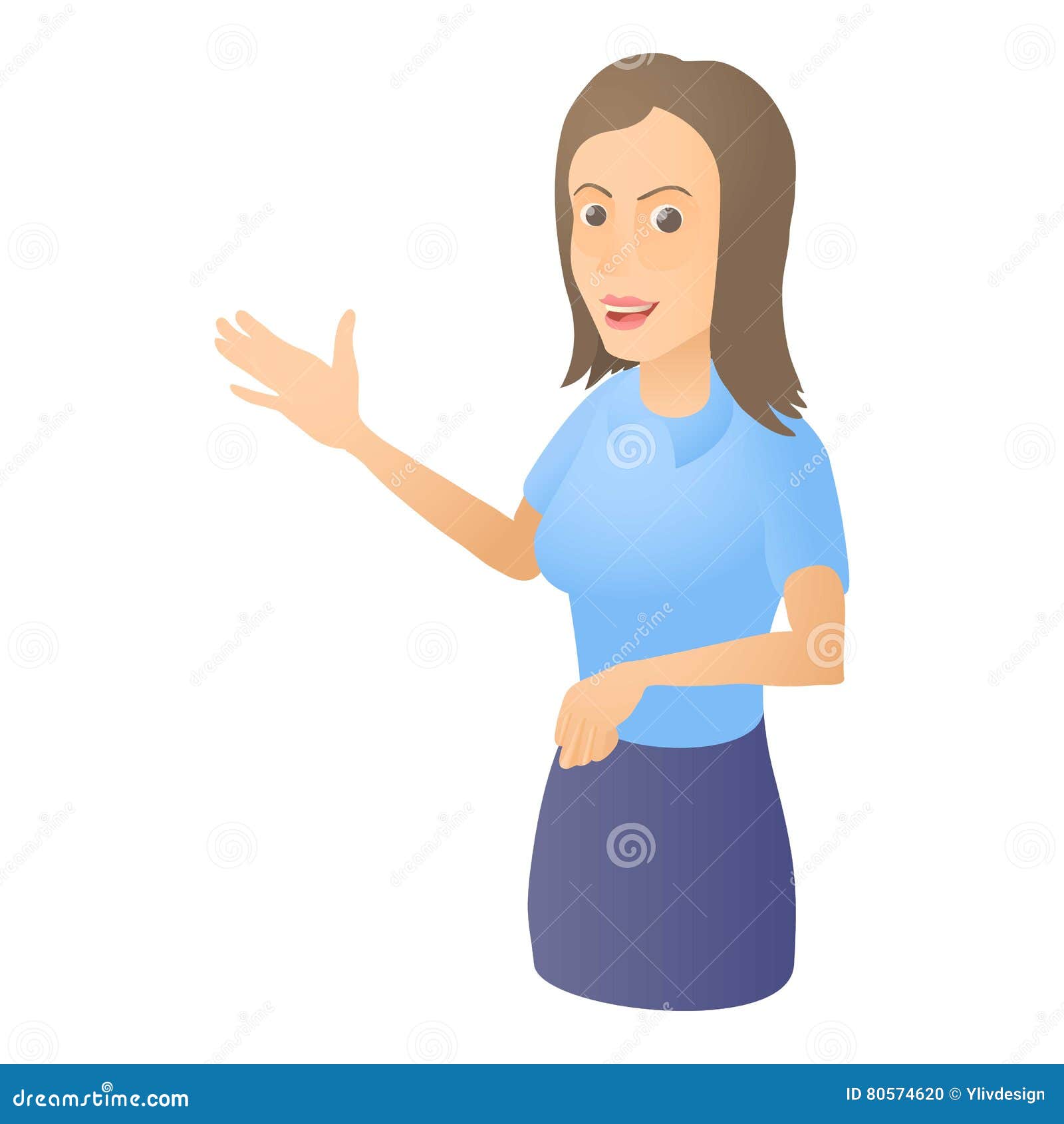 News Presenter Icon, Cartoon Style Stock Vector - Illustration of ...