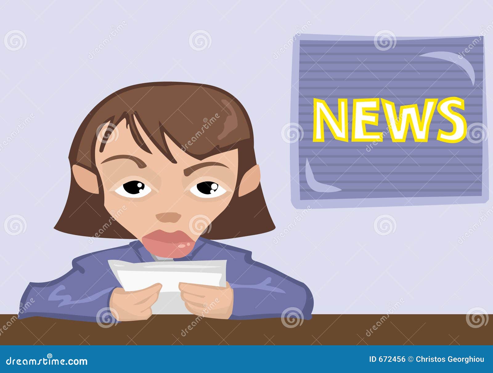 News Reader Man In Suit TV Host Isolated Male Character Vector ...