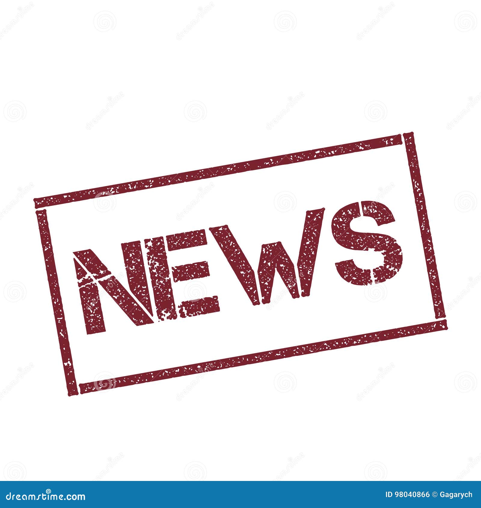News rectangular stamp. stock vector. Illustration of postcard - 98040866