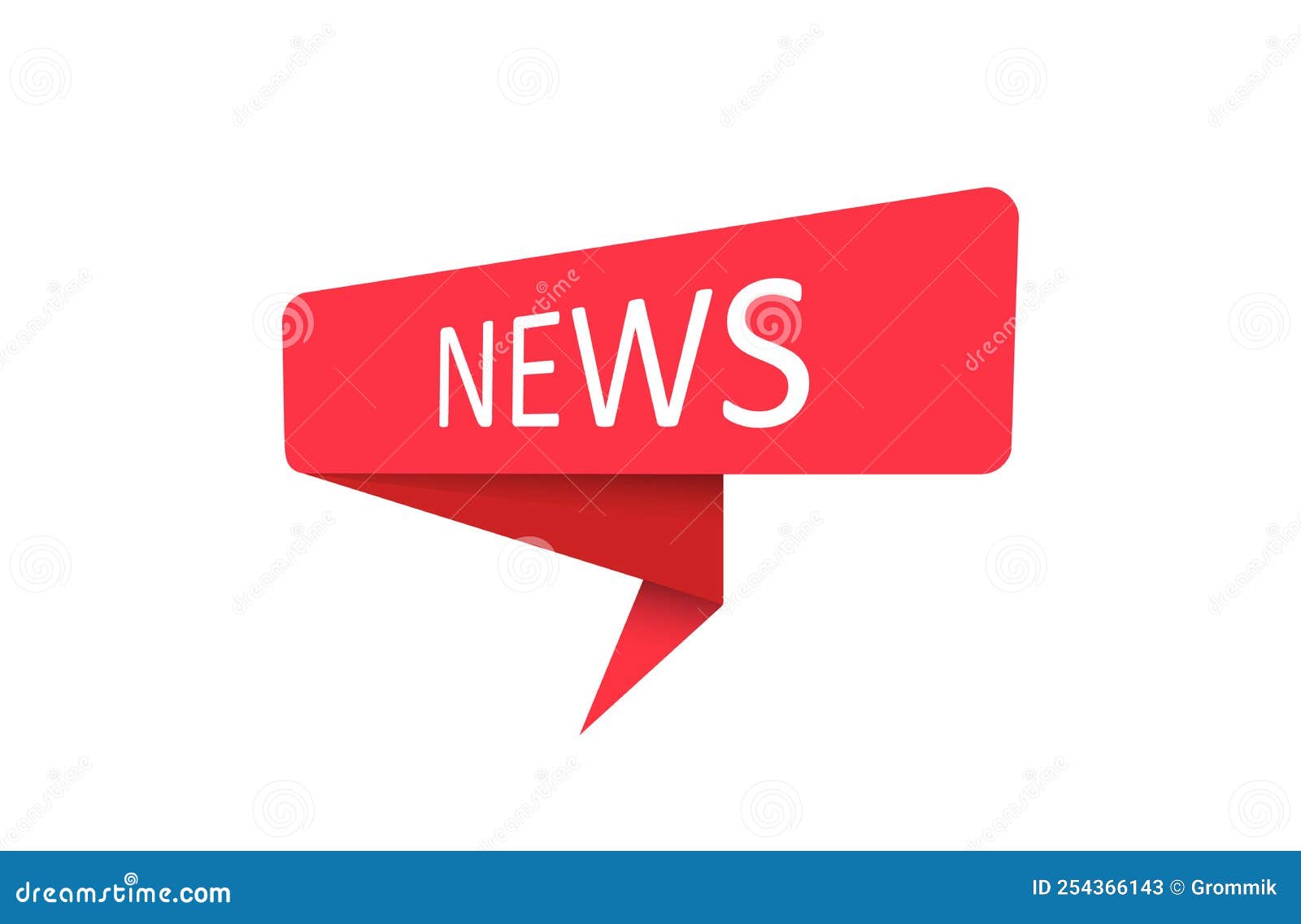 News. a Red Banner, Pointer, Sticker, Label or Speech Bubble for Apps ...