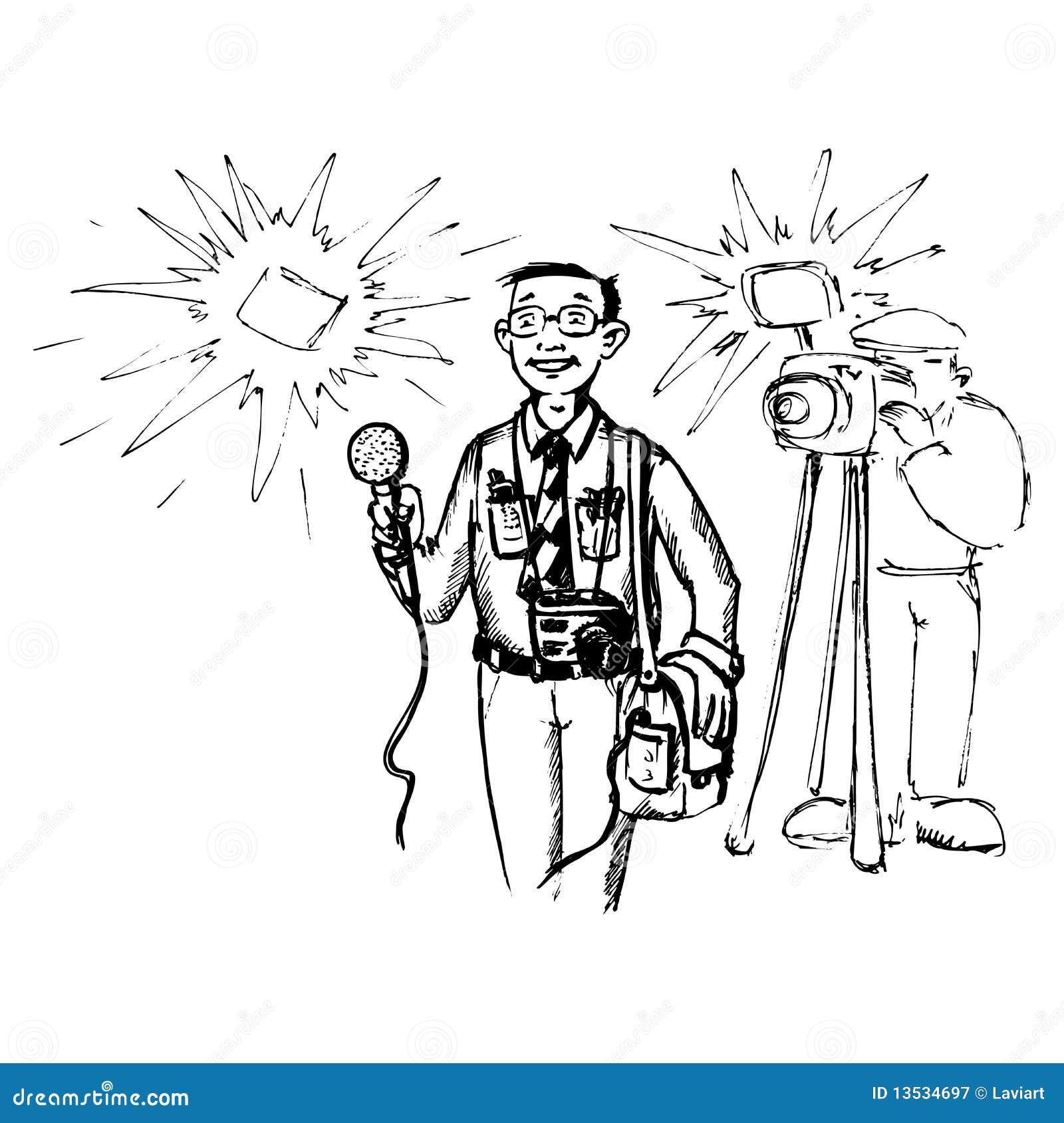 News reporter stock illustration. Illustration of background - 13534697