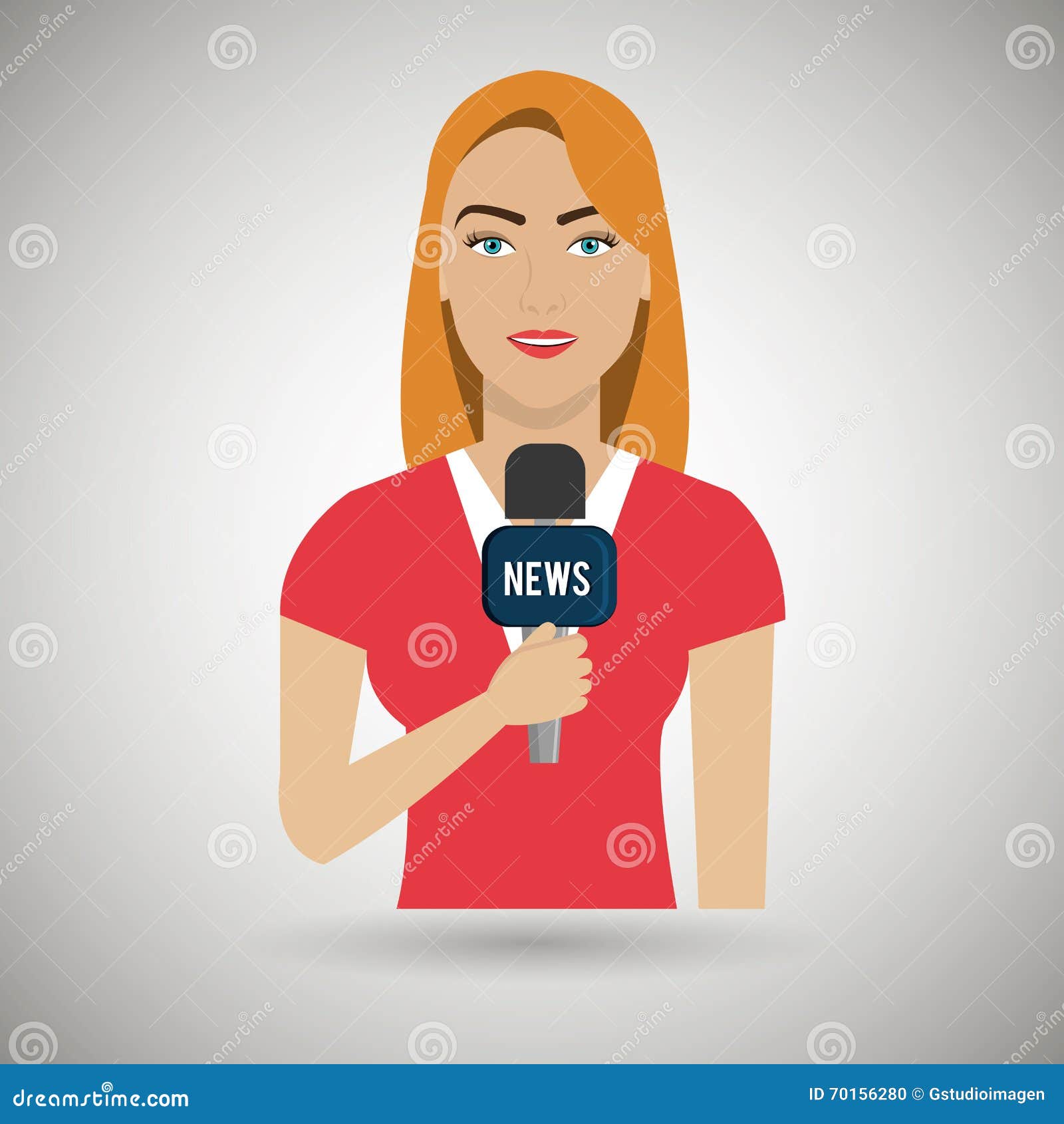 News reporter design stock illustration. Illustration of employee ...