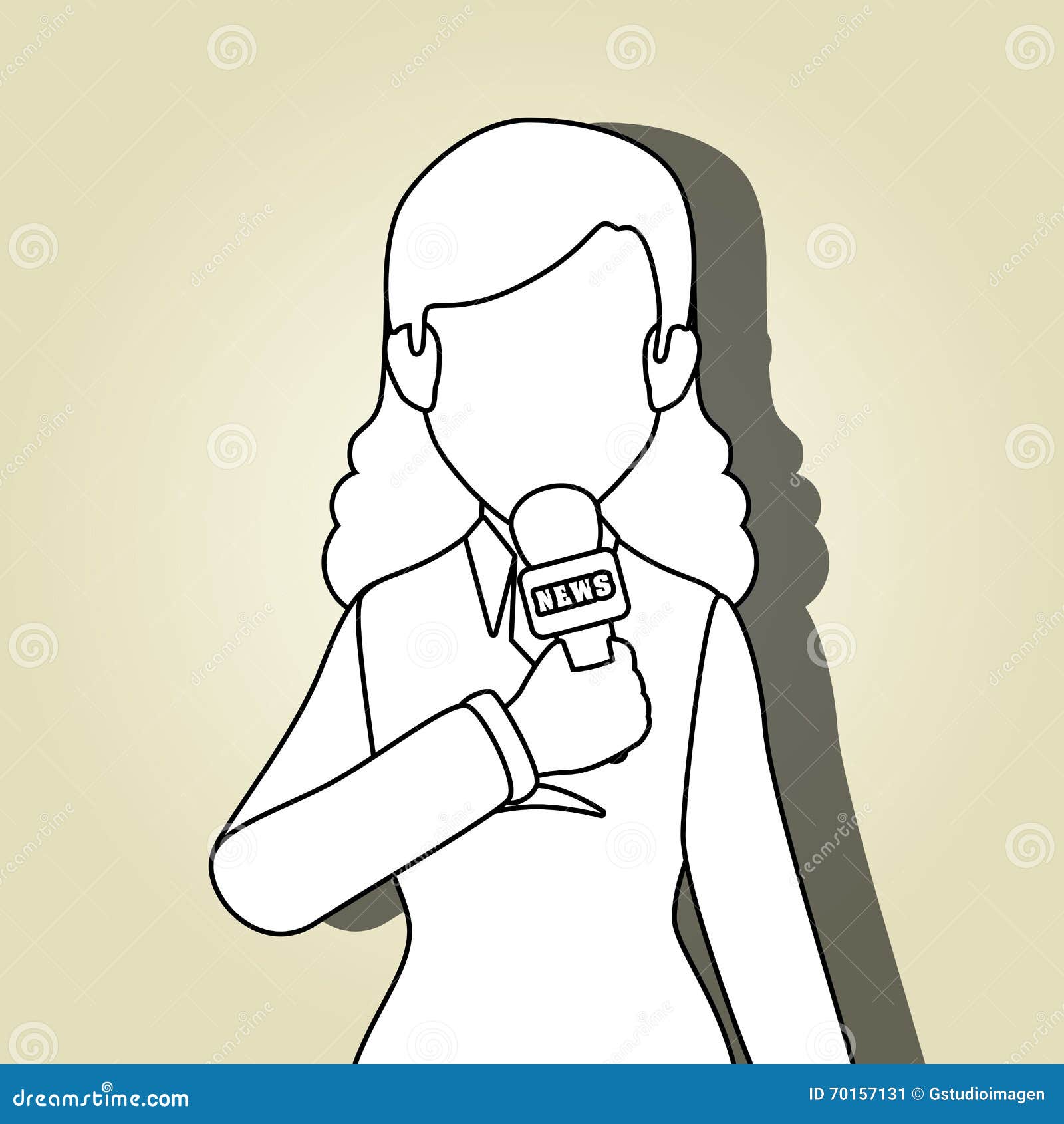 News reporter design stock illustration. Illustration of female - 70157131
