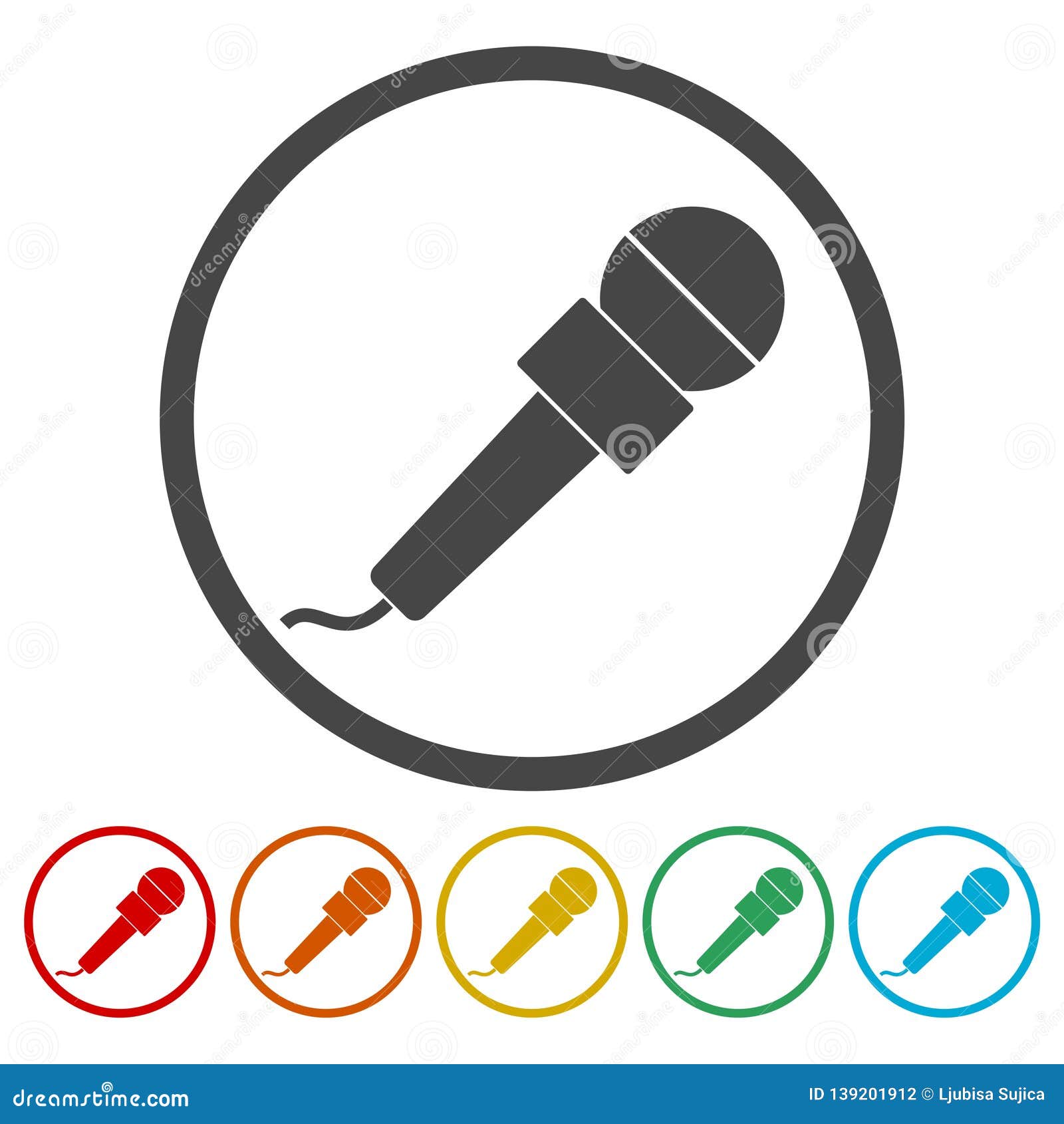 News Reporter Microphone Icon Stock Vector - Illustration of recording ...