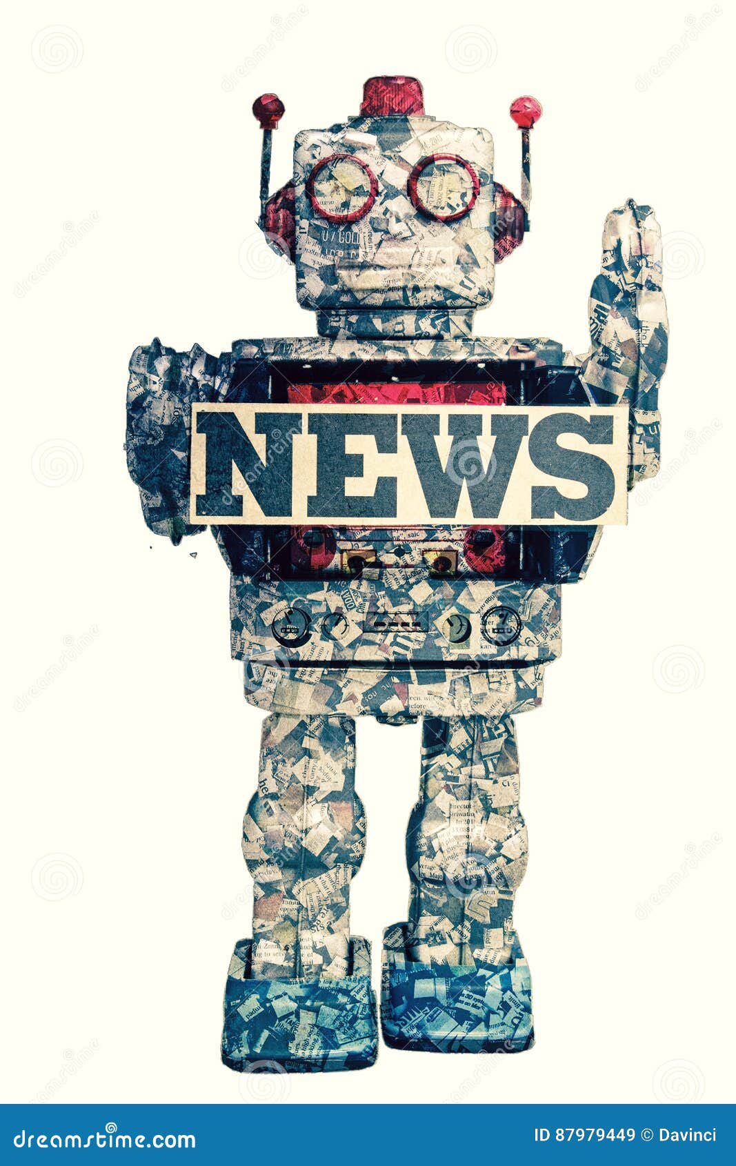 News robot stock image. Image of word, retro, design - 87979449