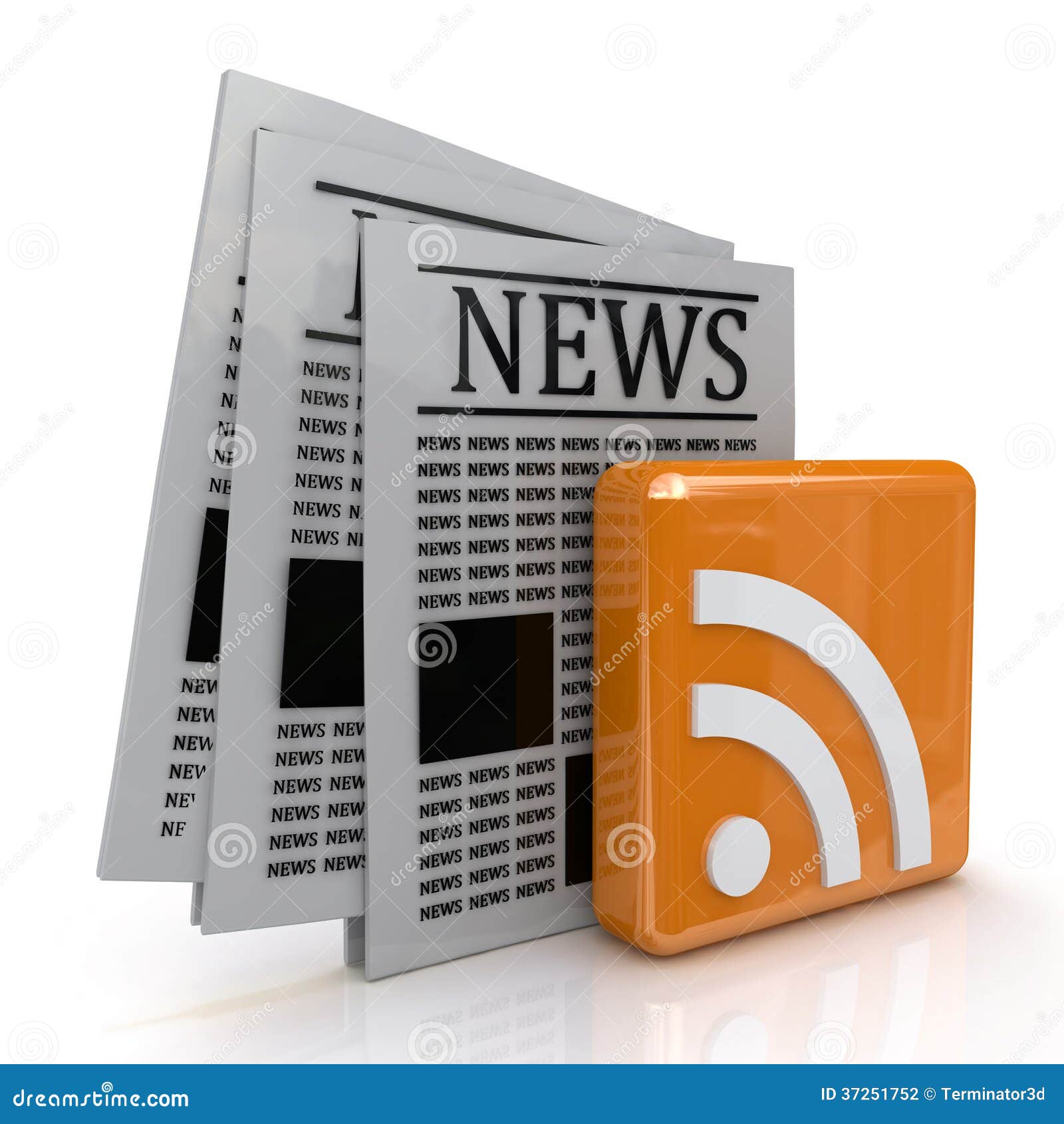News and rss stock illustration. Illustration of press - 37251752