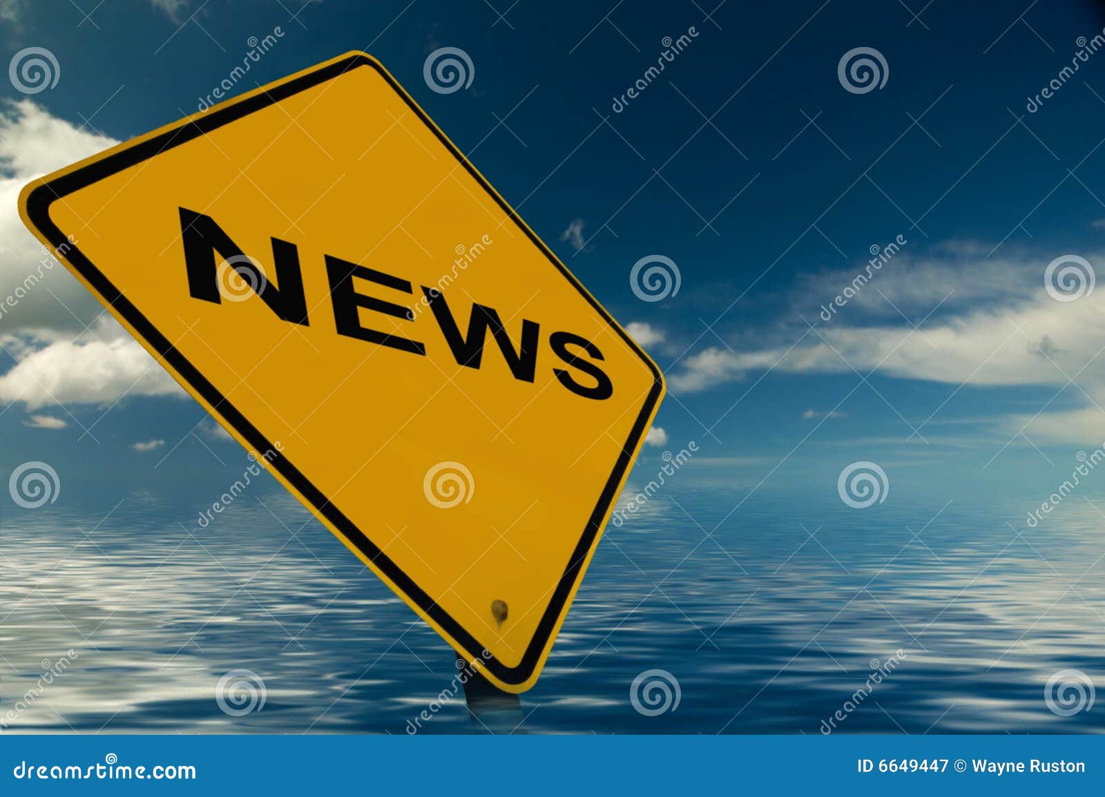 News Sign stock illustration. Illustration of blue, broadsheet - 6649447