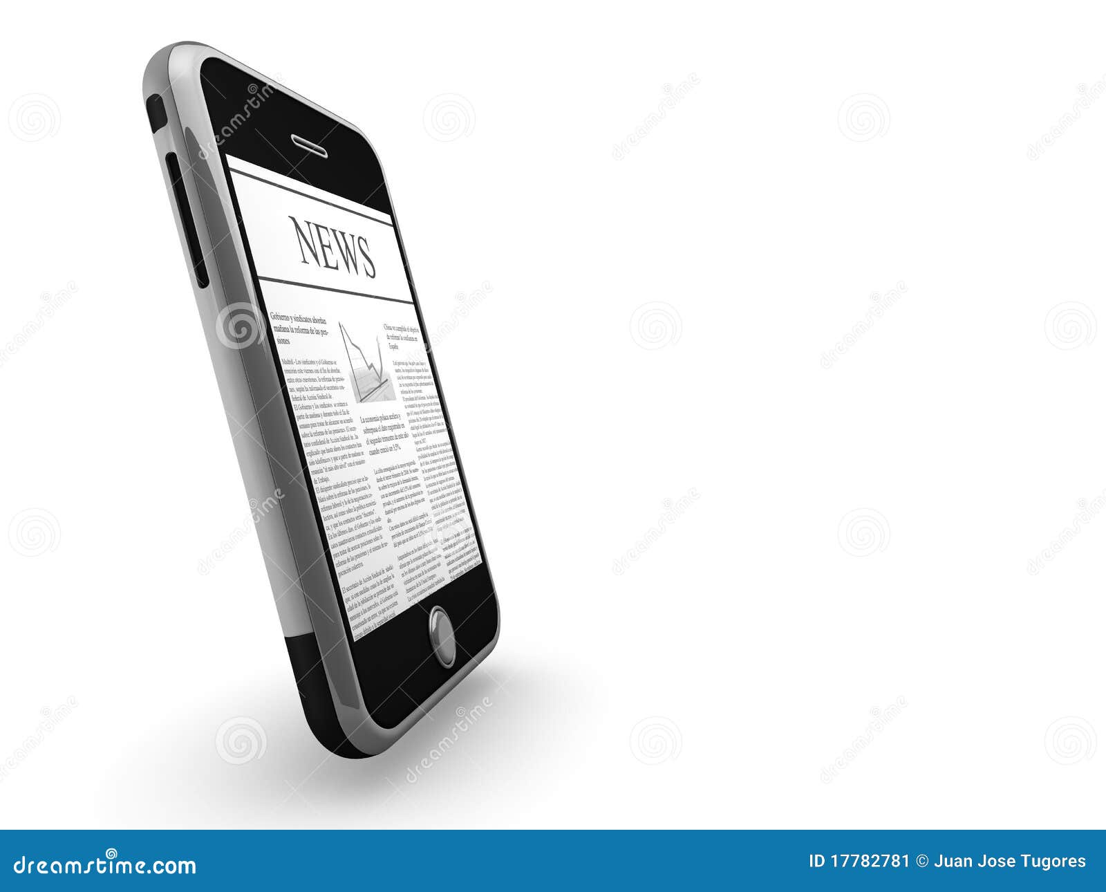 News on smart-phone stock illustration. Illustration of sleek - 17782781
