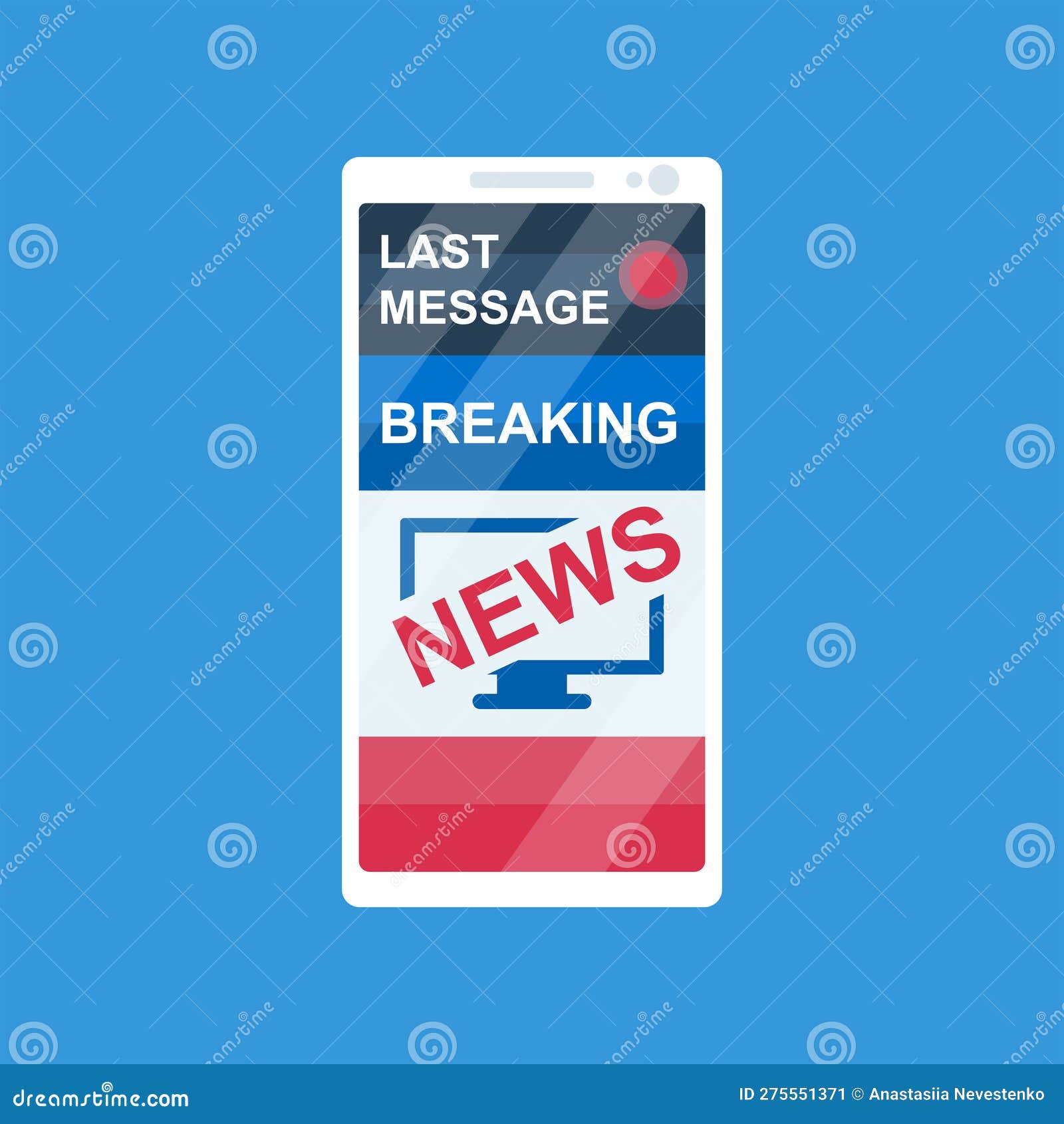 News on the Smartphone. Reading News on Mobile Stock Vector ...