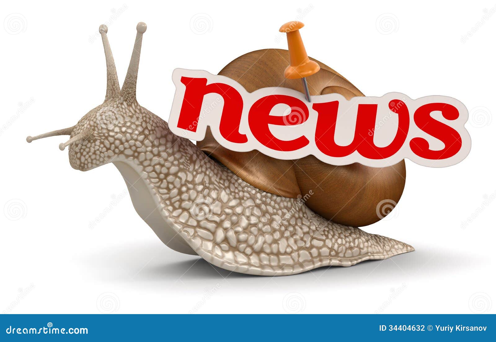 News Snail (clipping Path Included) Stock Illustration - Illustration ...