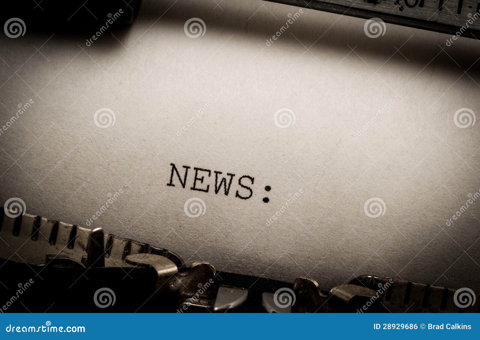 News on typewriter stock photo. Image of paper, concept - 28929686