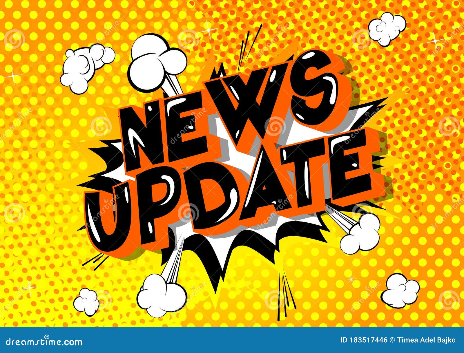 News Update - Comic Book Style Word. Stock Vector - Illustration of ...