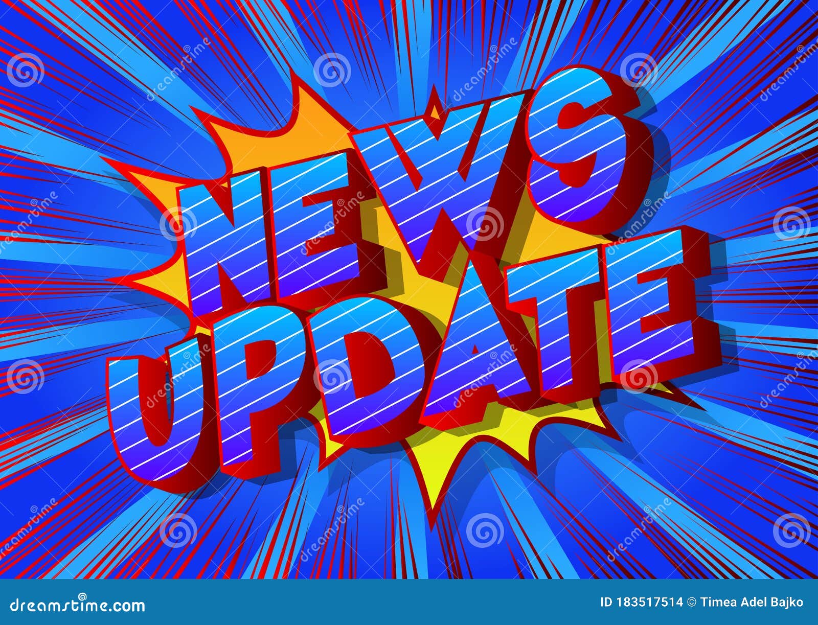 News Update - Comic Book Style Word. Stock Vector - Illustration of ...