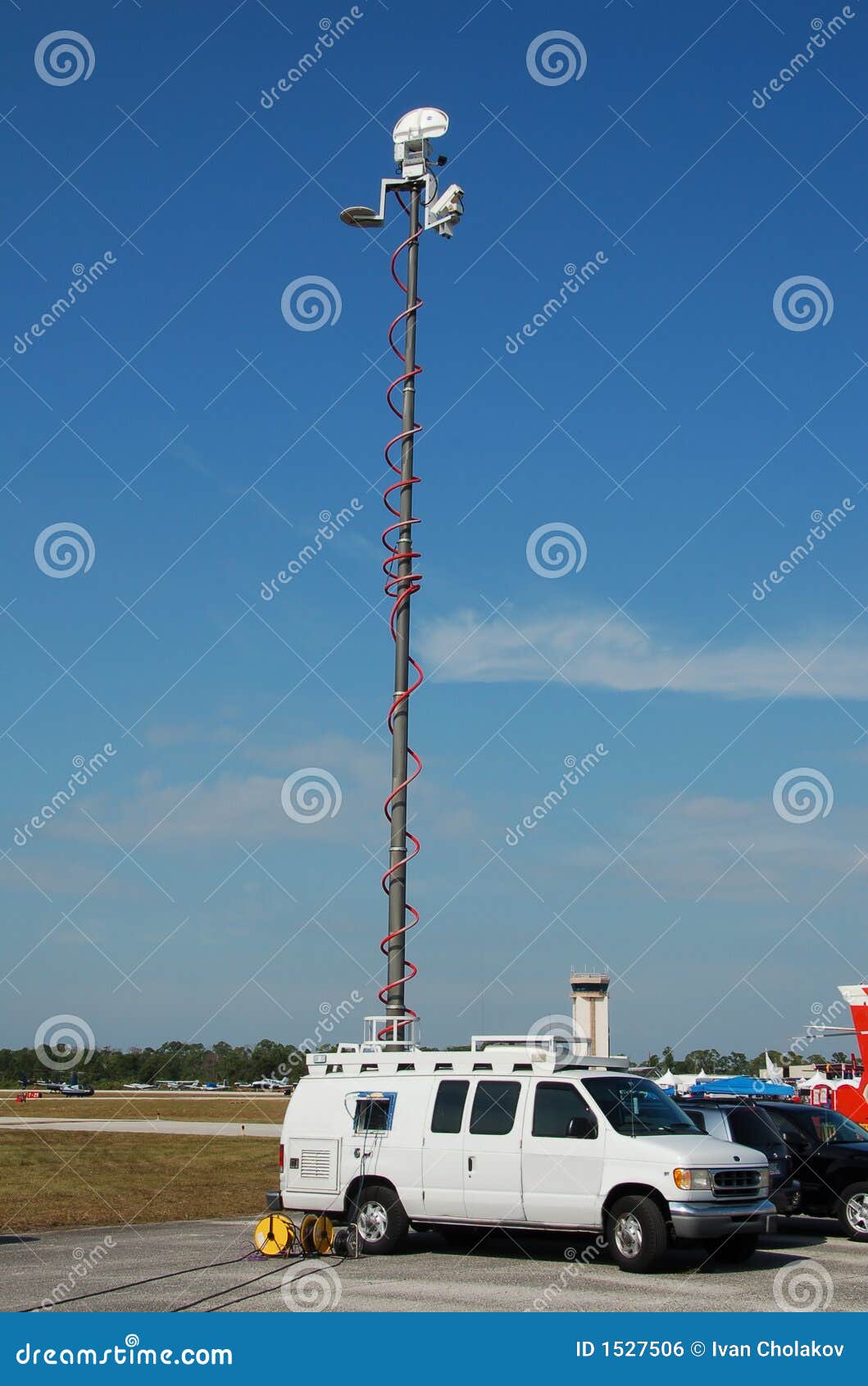 News van reporting stock photo. Image of radio, minivan - 1527506