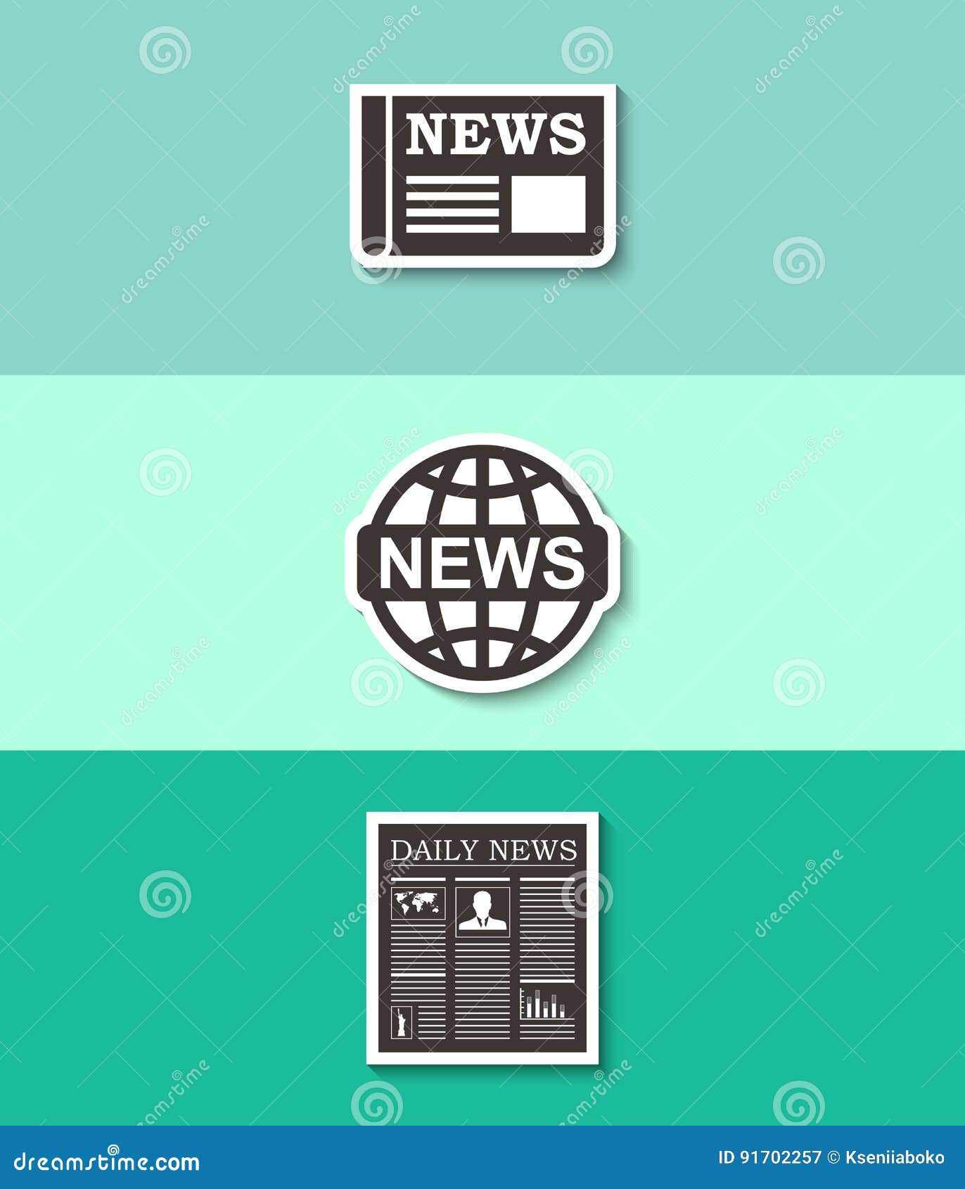 News Vector and World Globe Icon. Stock Vector - Illustration of latest ...