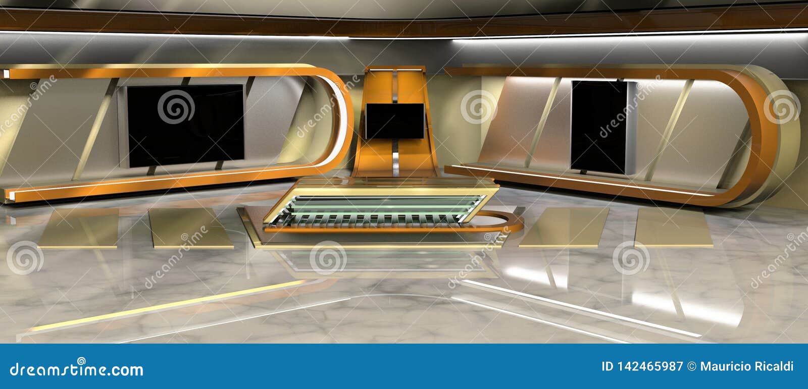 Tv Studio. News Studio. Blue Studio. The Perfect Backdrop Stock Photo ...