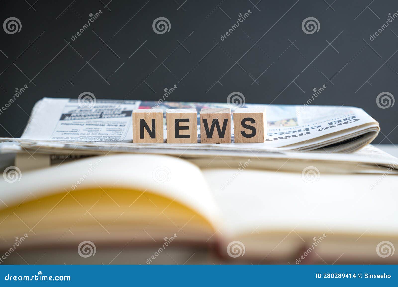 News, Word on Top of Stack of Newspaper Stock Photo - Image of tabloid ...