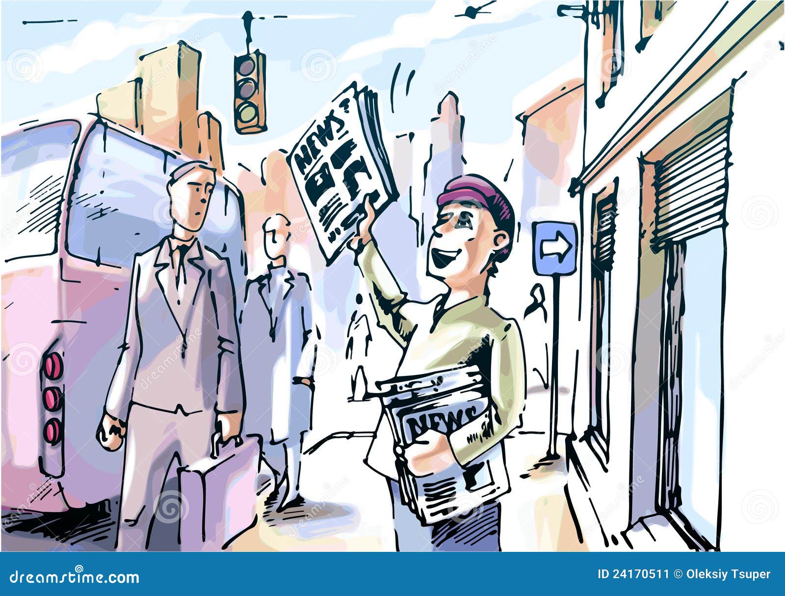 Newsboy Cartoons, Illustrations & Vector Stock Images - 413 Pictures to ...