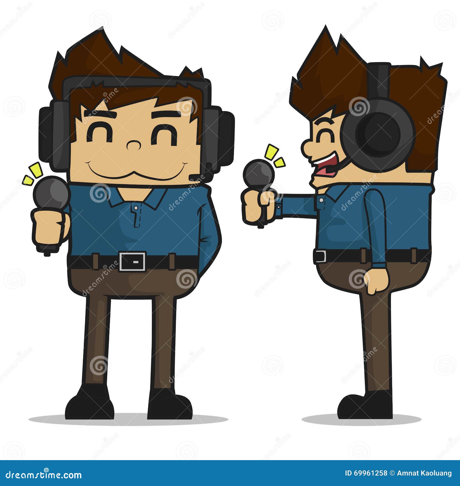 Newscaster character stock vector. Illustration of operator - 69961258