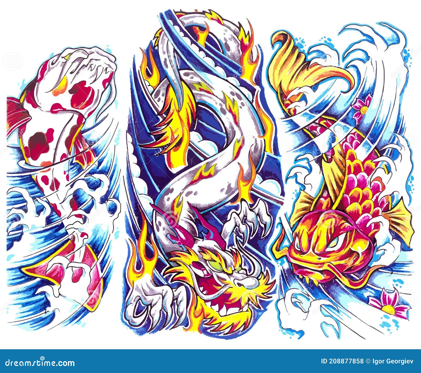 Newskool Tattoo Set. Set Of Labels And Elements. Vector Set ...