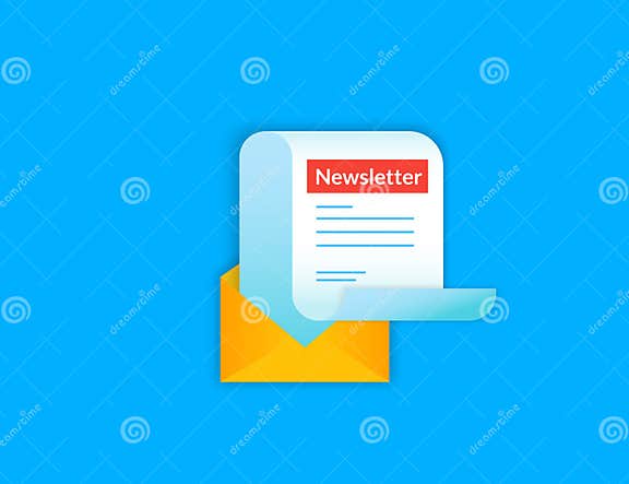 Newsletter Ilustración Del Vector Ilustración De Lectura 49666210