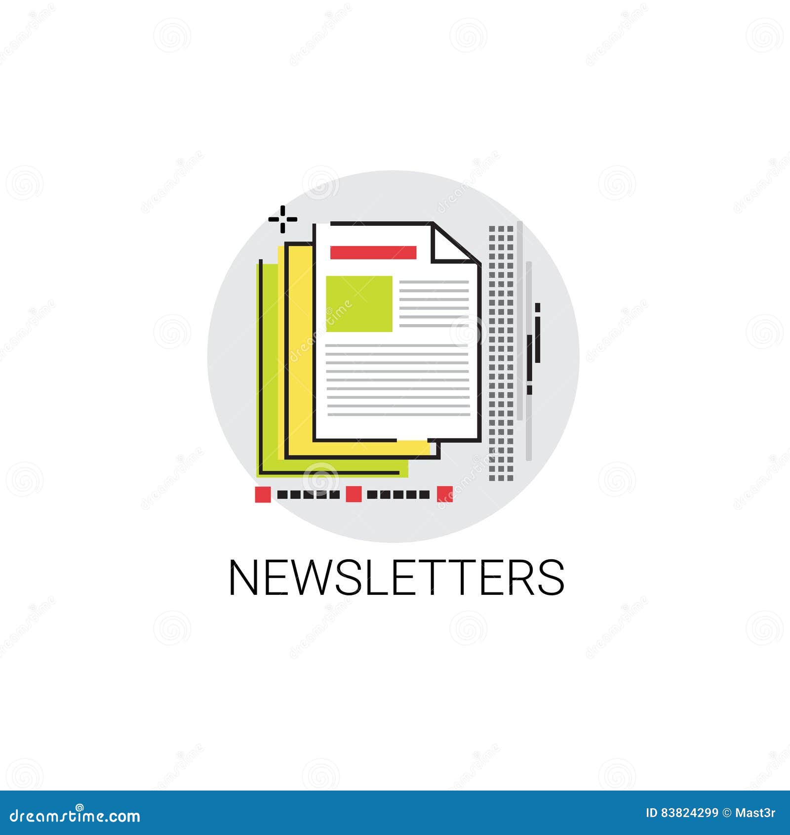 Newsletter Application Newspaper Web Icon Stock Vector - Illustration ...