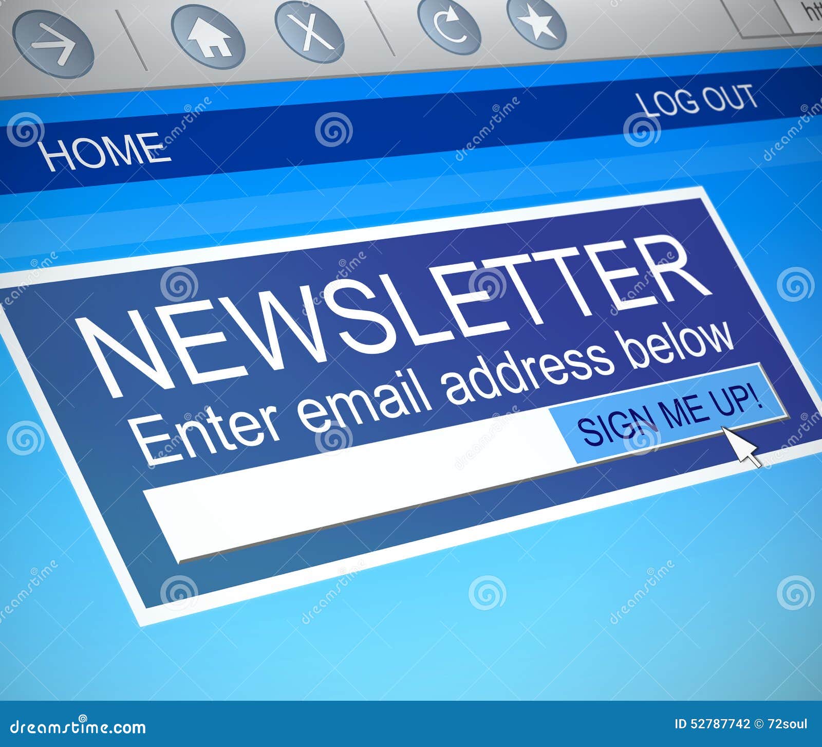 Newsletter concept. stock illustration. Illustration of information ...