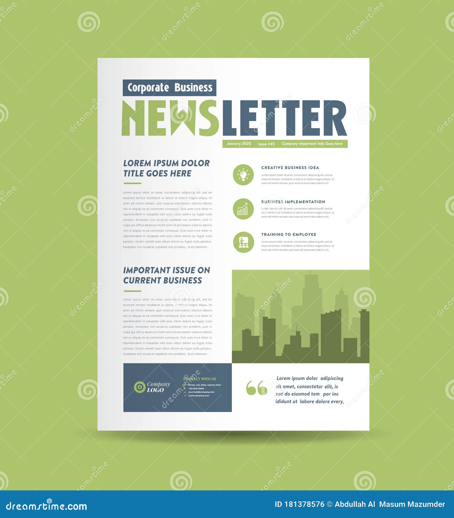 Business Newsletter Cover Design | Journal Design | Monthly or Annual ...