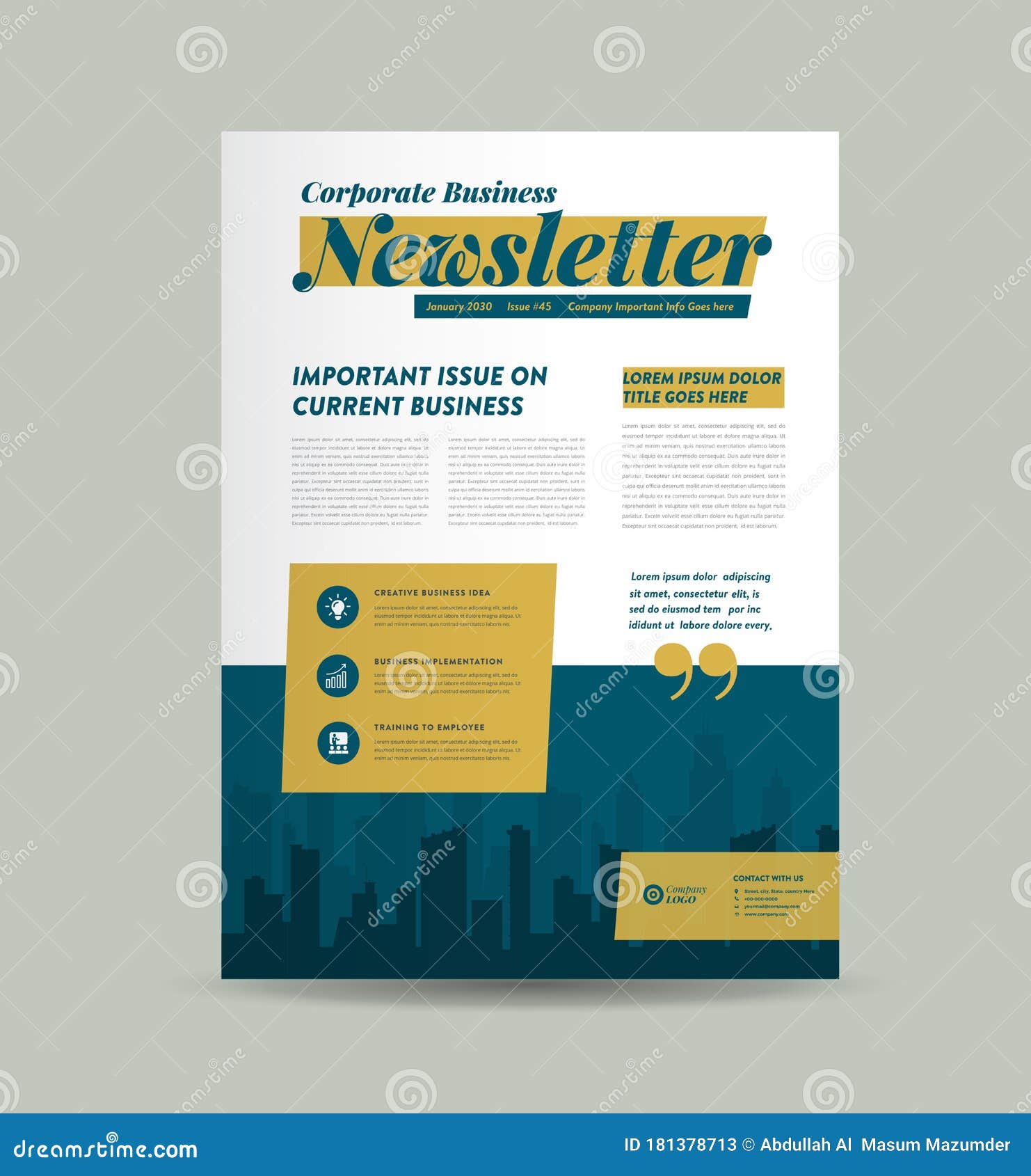 Business Newsletter Cover Design | Journal Design | Monthly or Annual ...
