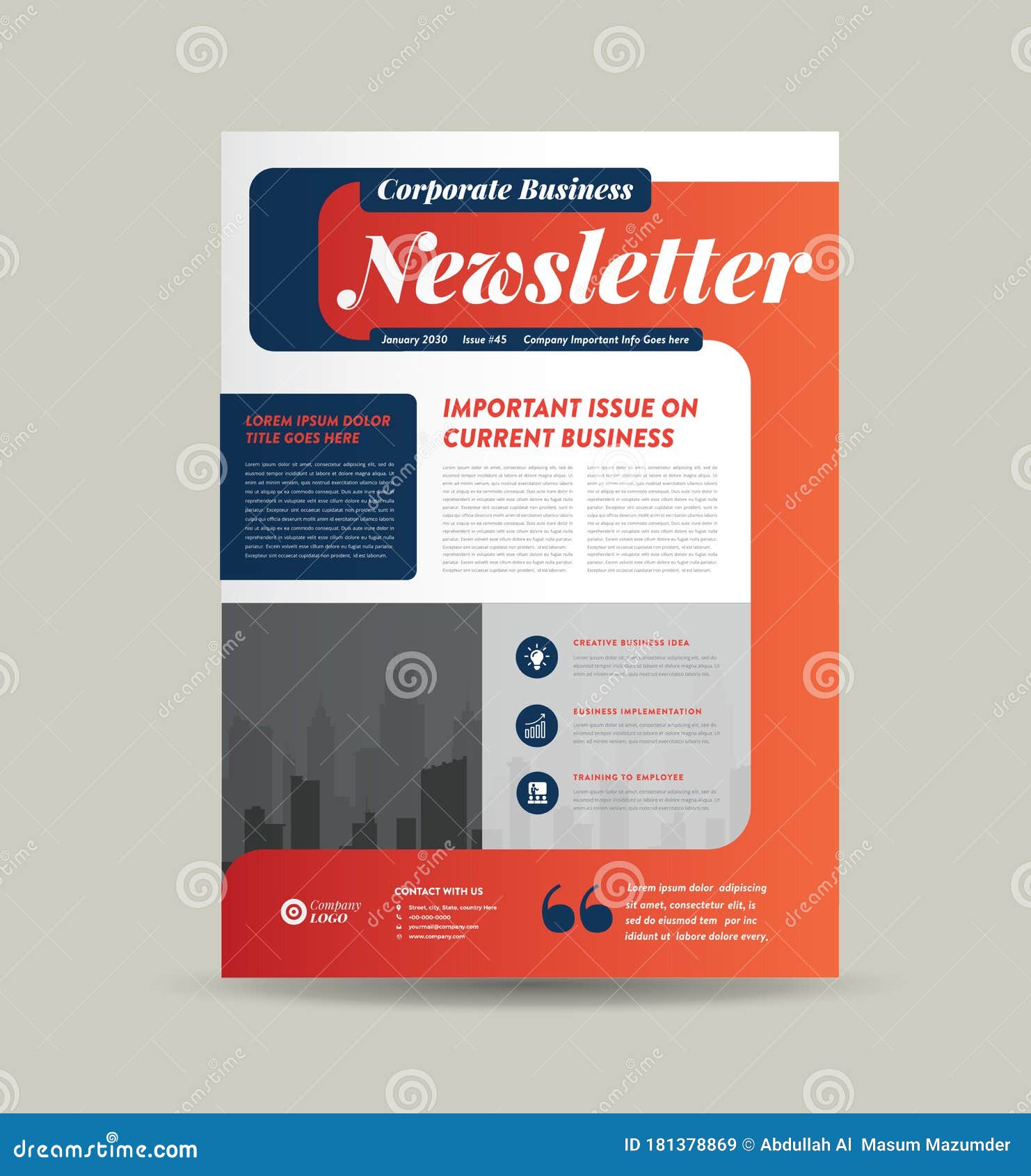 Business Newsletter Cover Design | Journal Design | Monthly or Annual ...