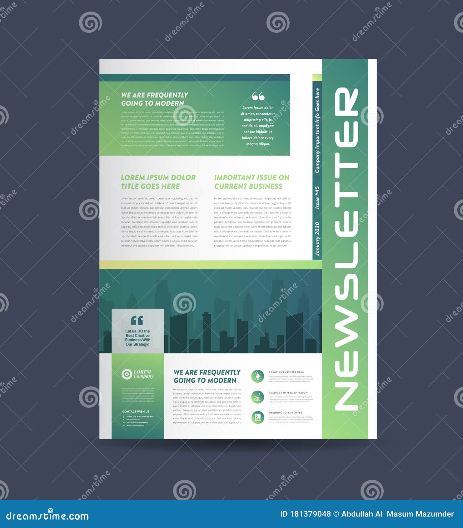 Business Newsletter Cover Design | Journal Design | Monthly or Annual ...
