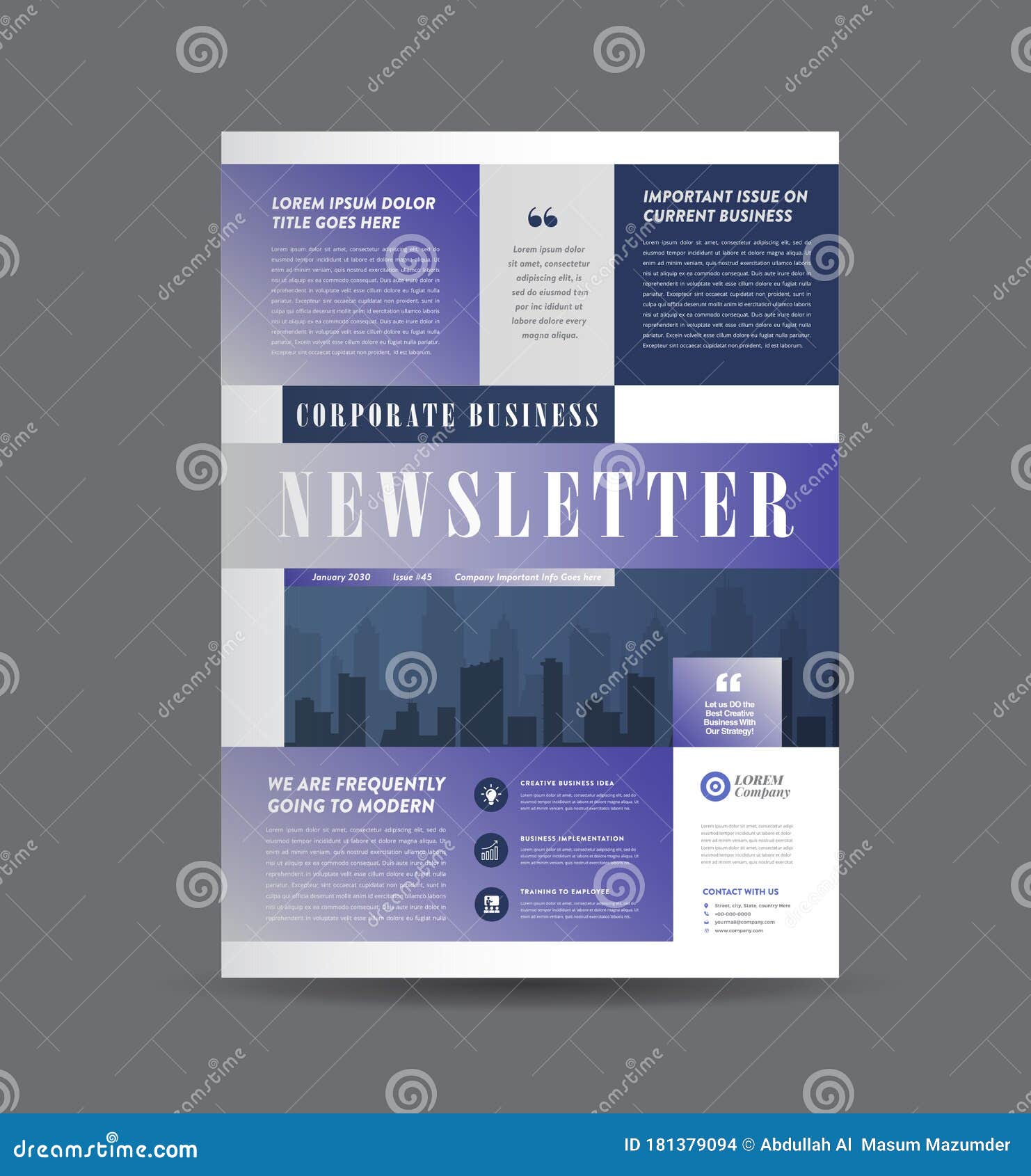 Business Newsletter Cover Design | Journal Design | Monthly or Annual ...
