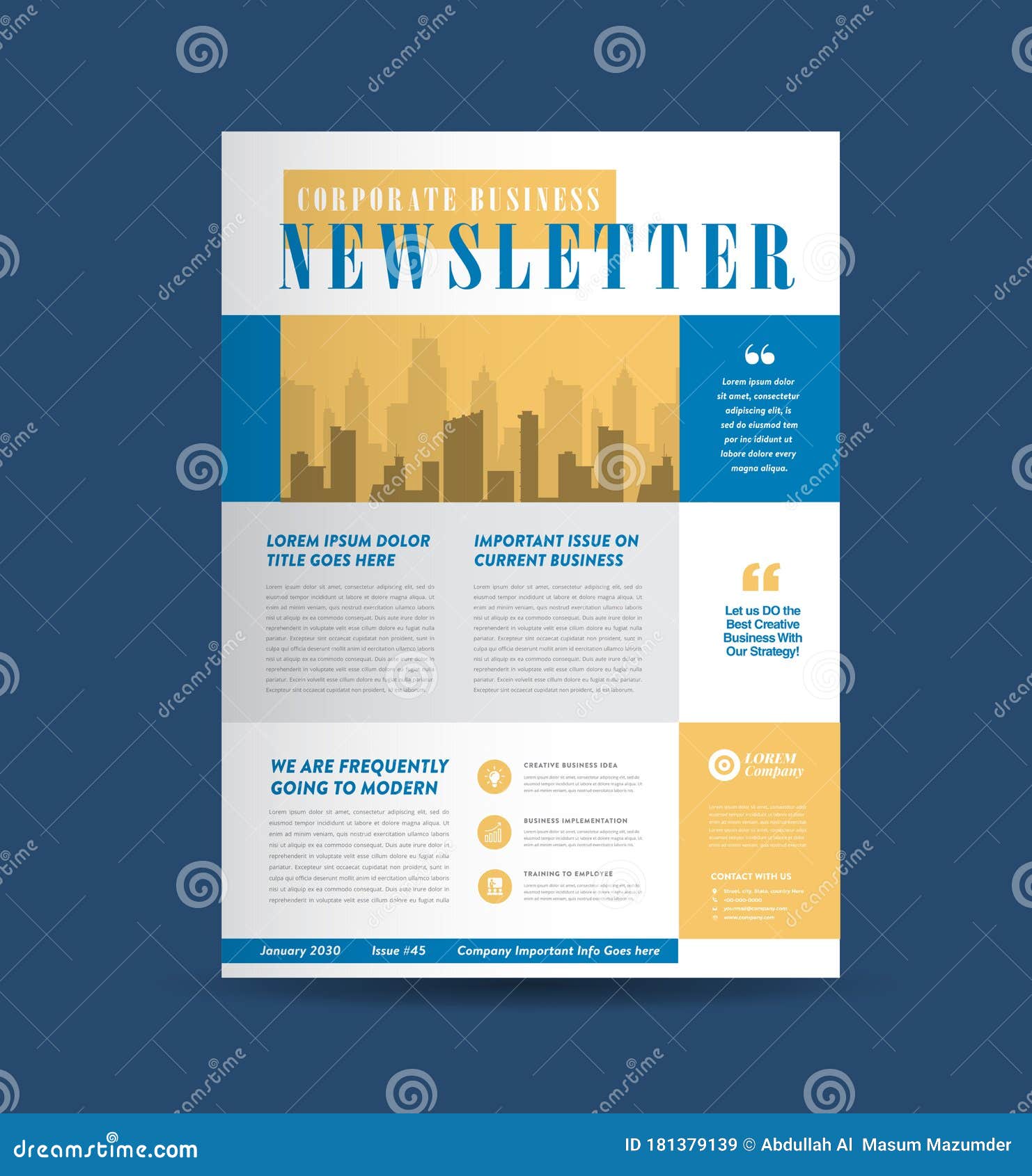 Business Newsletter Cover Design | Journal Design | Monthly or Annual ...