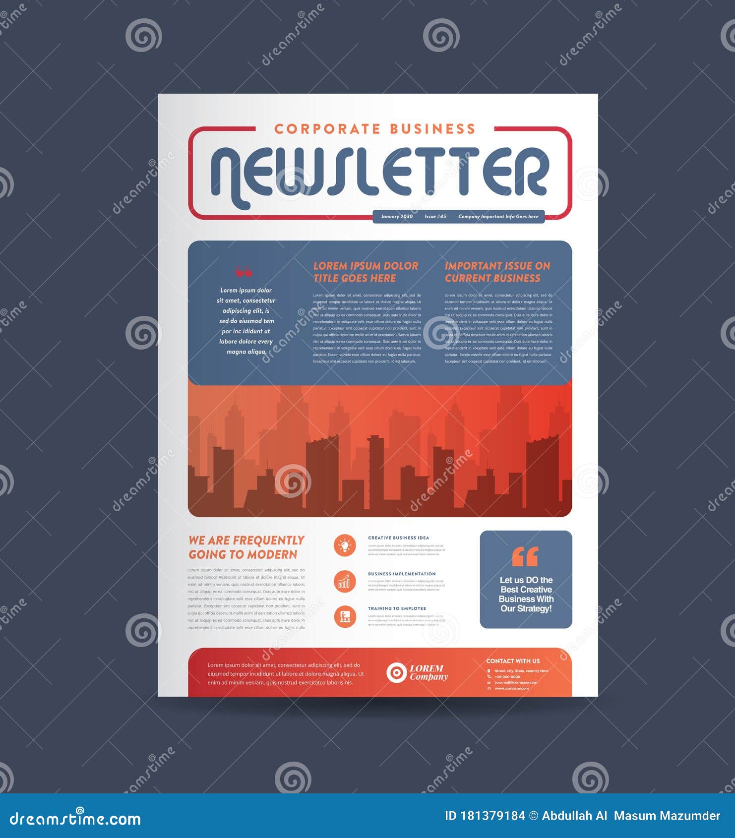 Business Newsletter Cover Design | Journal Design | Monthly or Annual ...