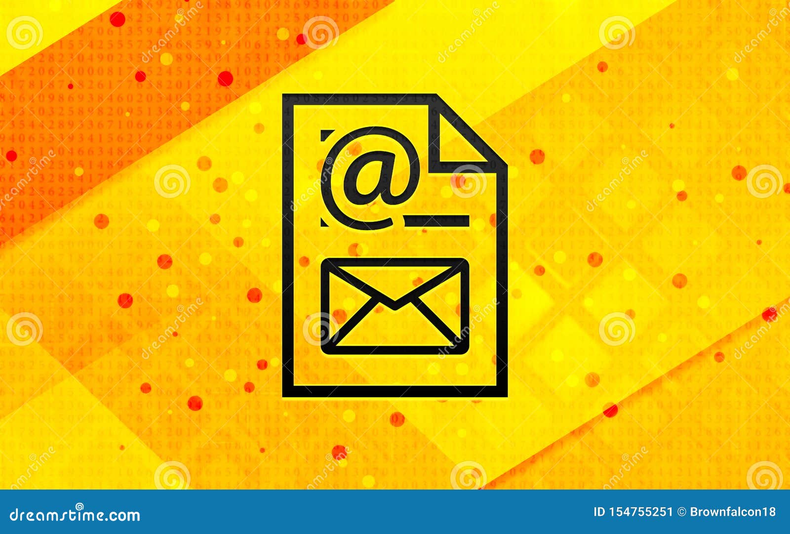 Newsletter Document Page Icon Abstract Digital Banner Yellow Background ... Newsletter Document Page Icon Abstract Digital Banner Yellow Background ...