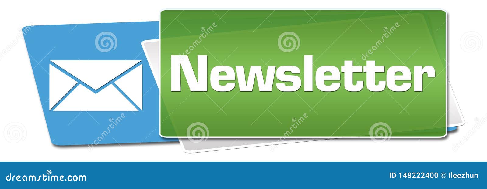 Newsletter Green Blue Rounded Horizontal Stock Illustration ...