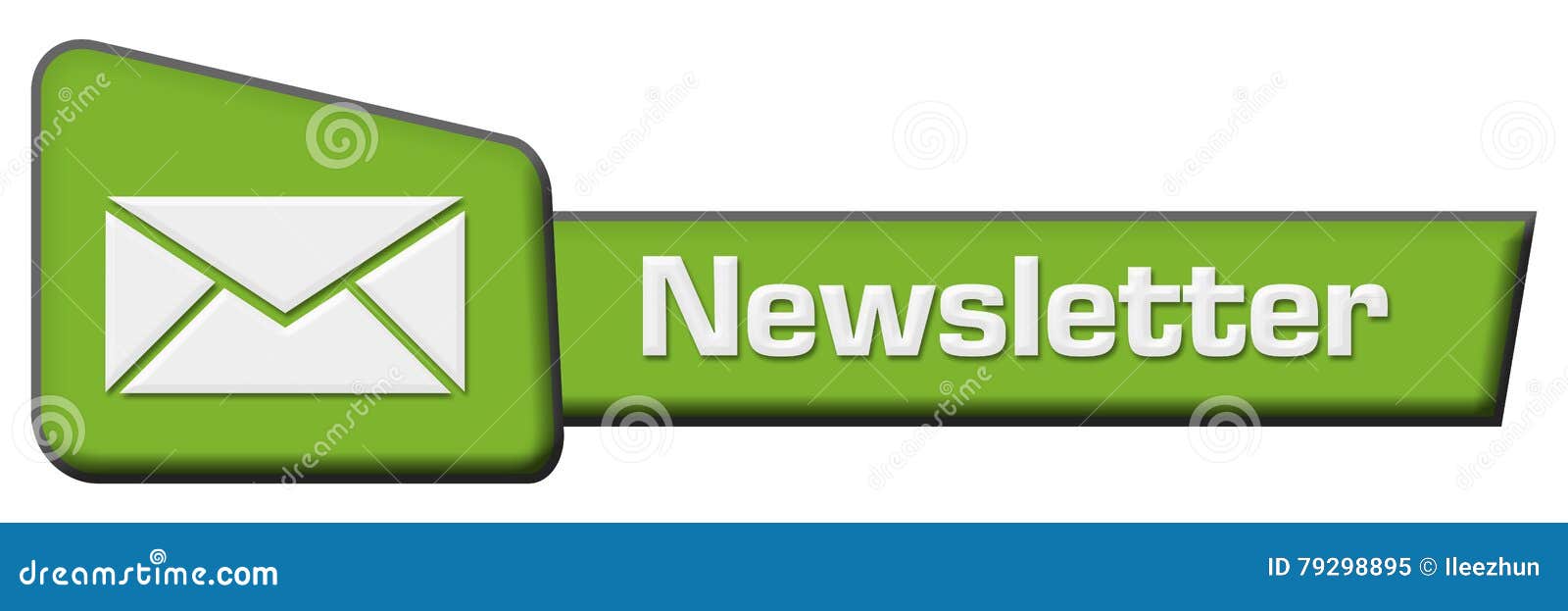 Newsletter Green Triangle Horizontal Stock Illustration - Illustration ...