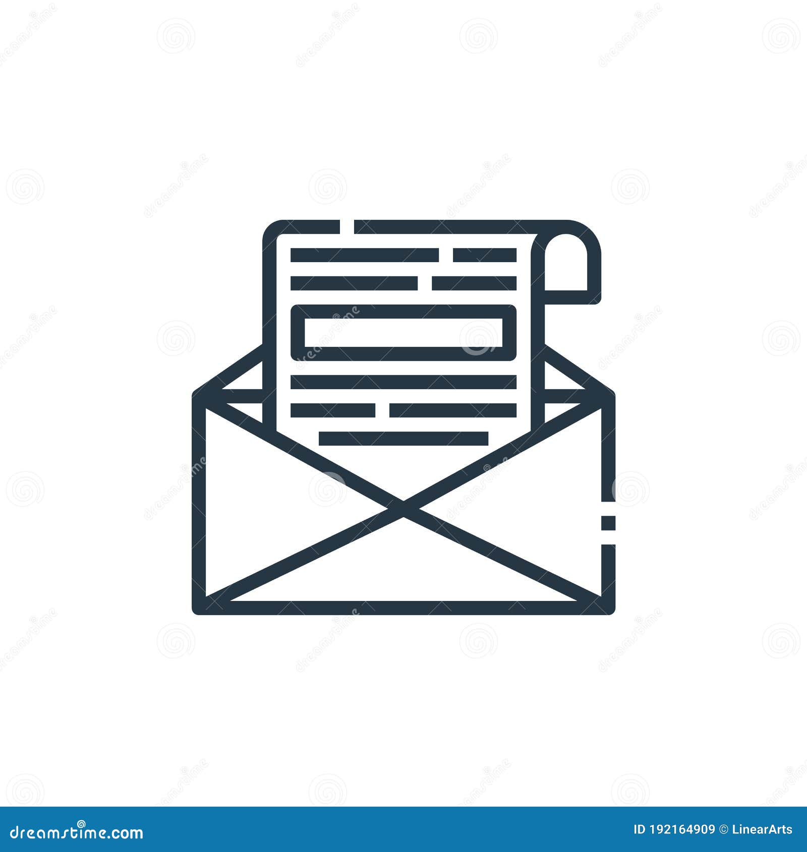 Newsletter Icon Vector from Office Concept. Thin Line Illustration of ...