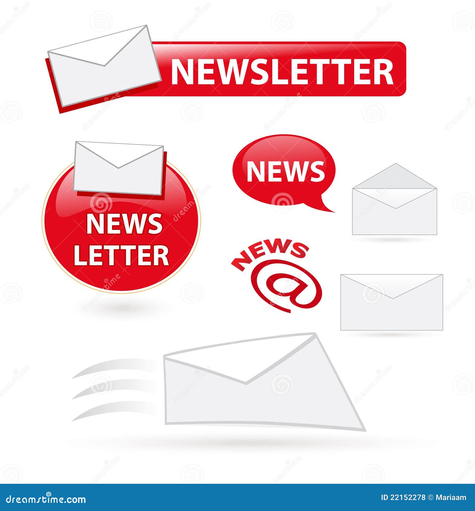 Newsletter icons stock illustration. Illustration of newsletter - 22152278