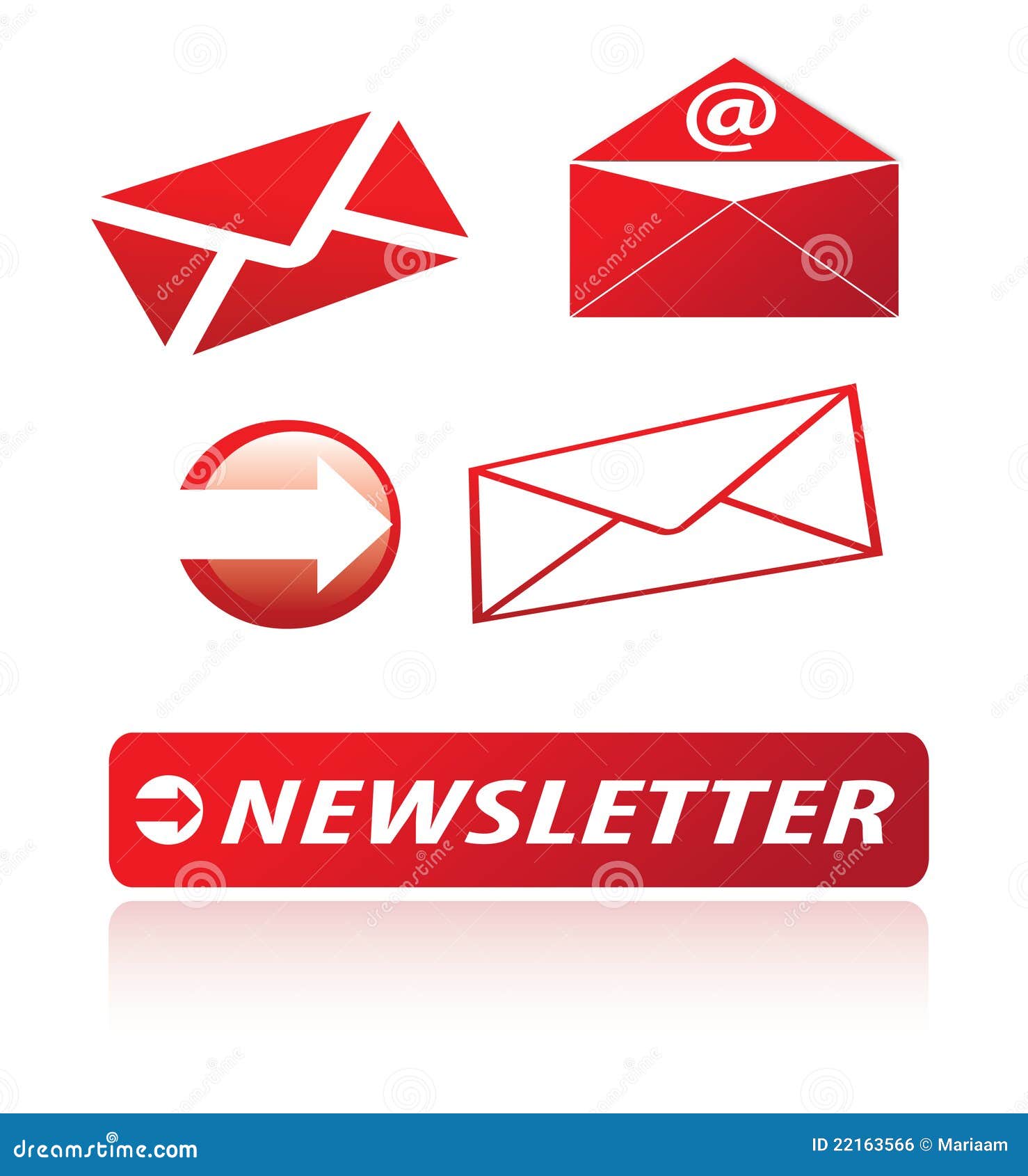 Newsletter icons stock illustration. Illustration of message - 22163566