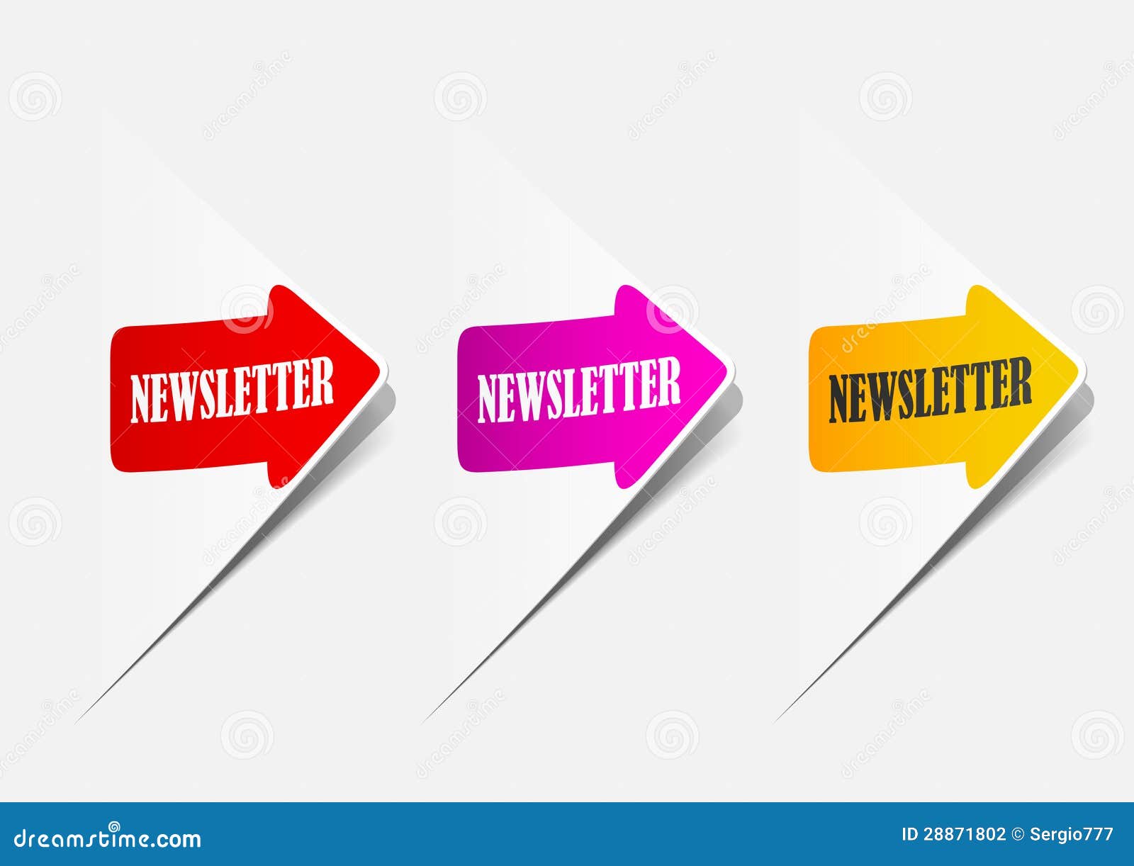 Newsletter, Realistic Design Elements Stock Vector - Illustration of ...