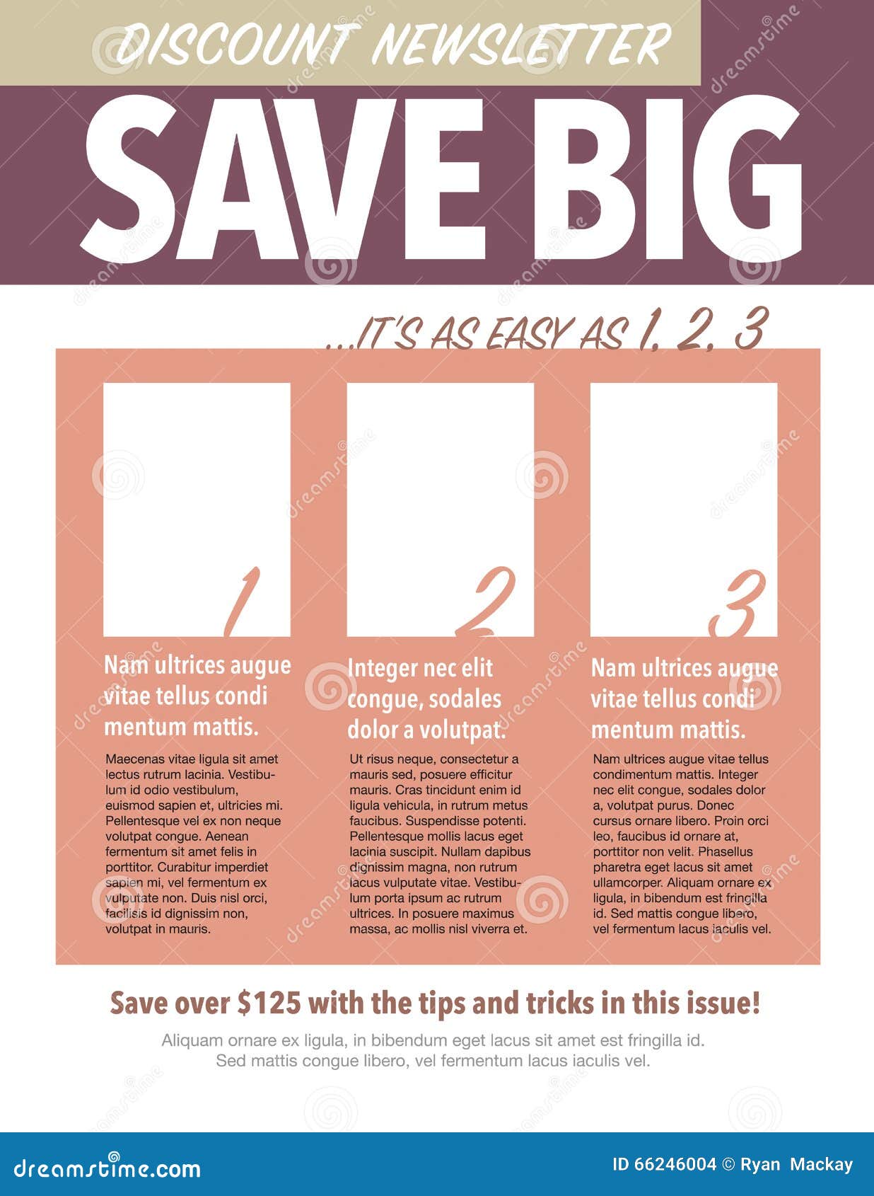 Newsletter stock vector. Illustration of templates, economic - 66246004