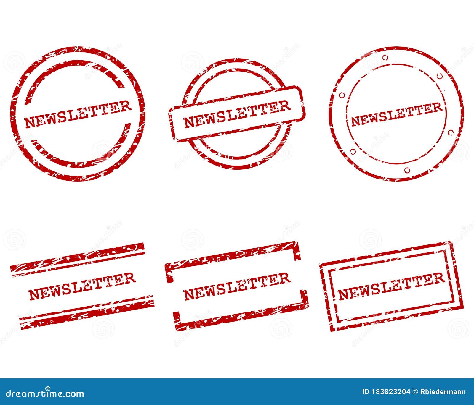 Newsletter stamps stock vector. Illustration of sale - 183823204