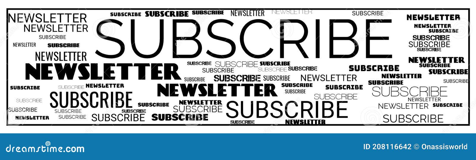 Newsletter Subscribe Subscription Text Header Stock Illustration ...