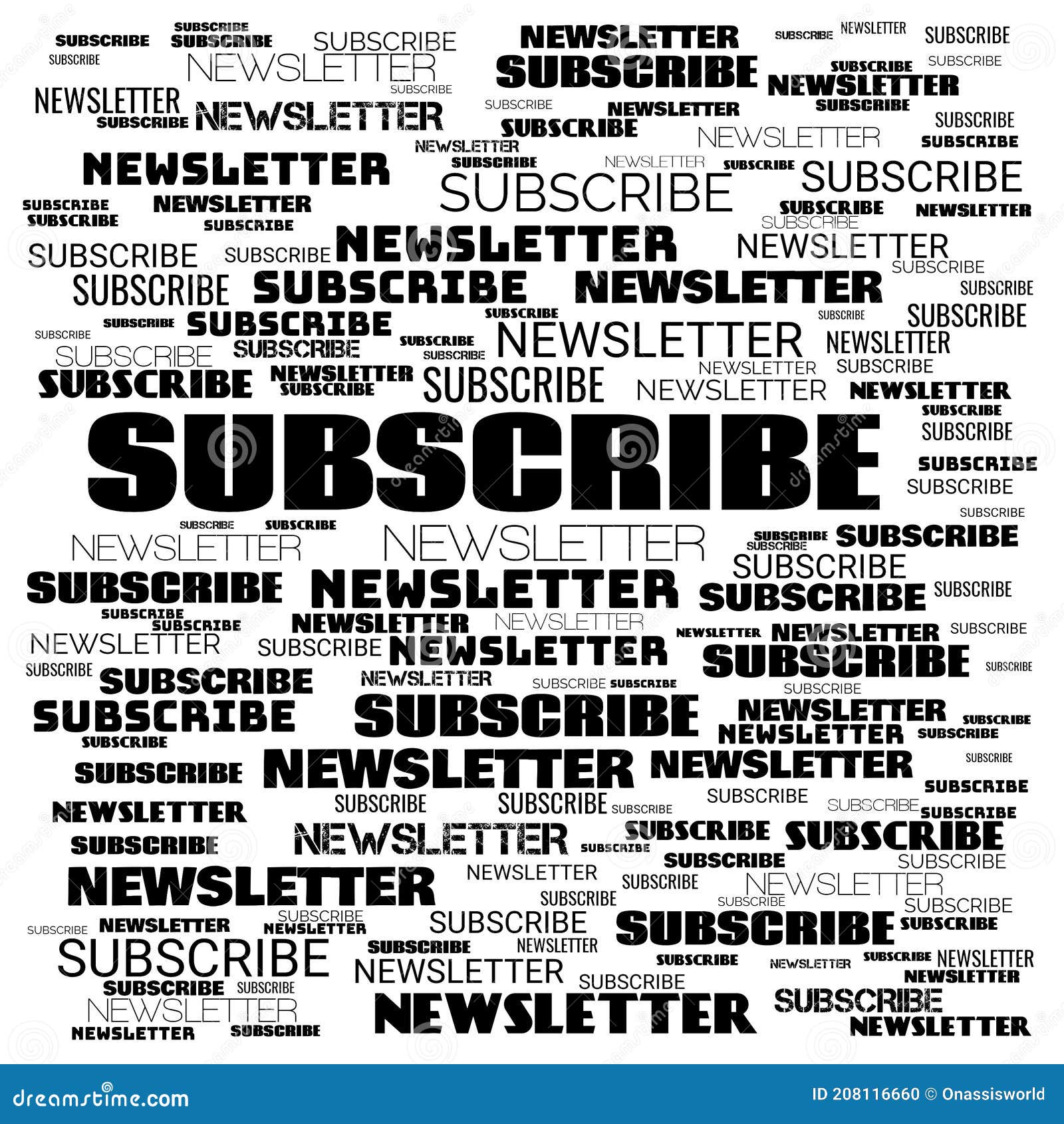 Newsletter Subscribe Subscription Text Header Stock Illustration ...