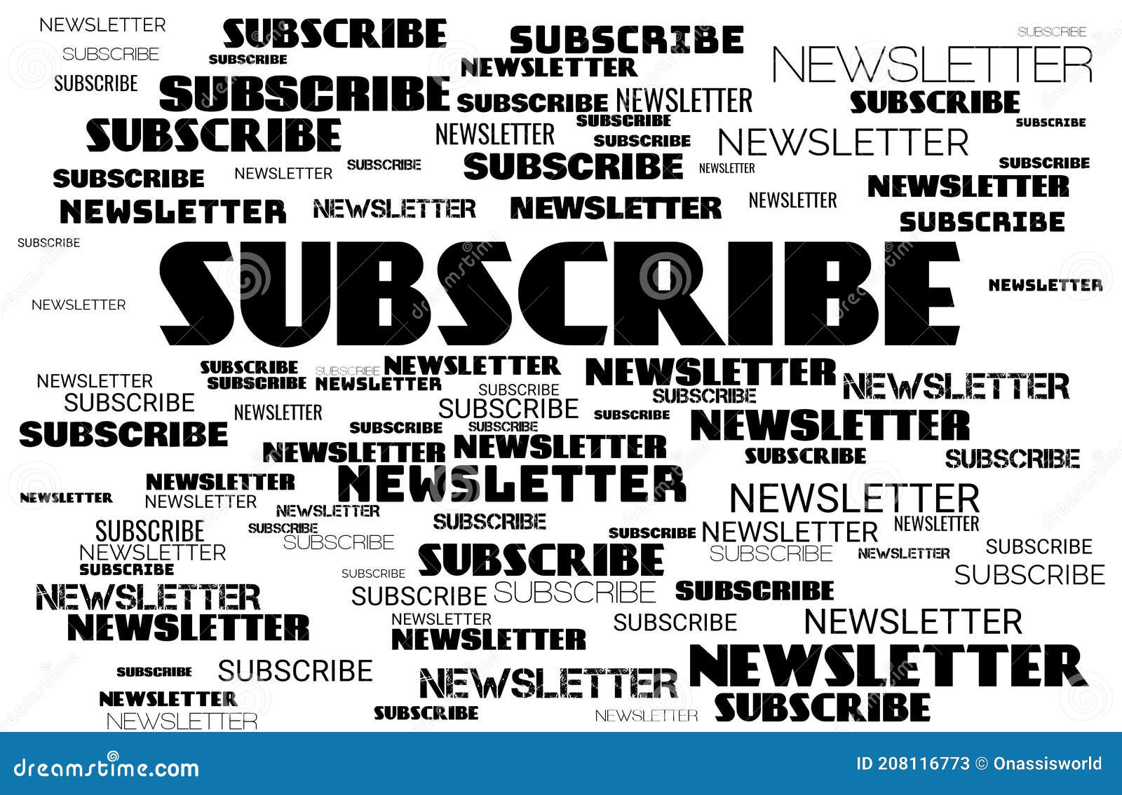 Newsletter Subscribe Subscription Text Header Stock Illustration ...