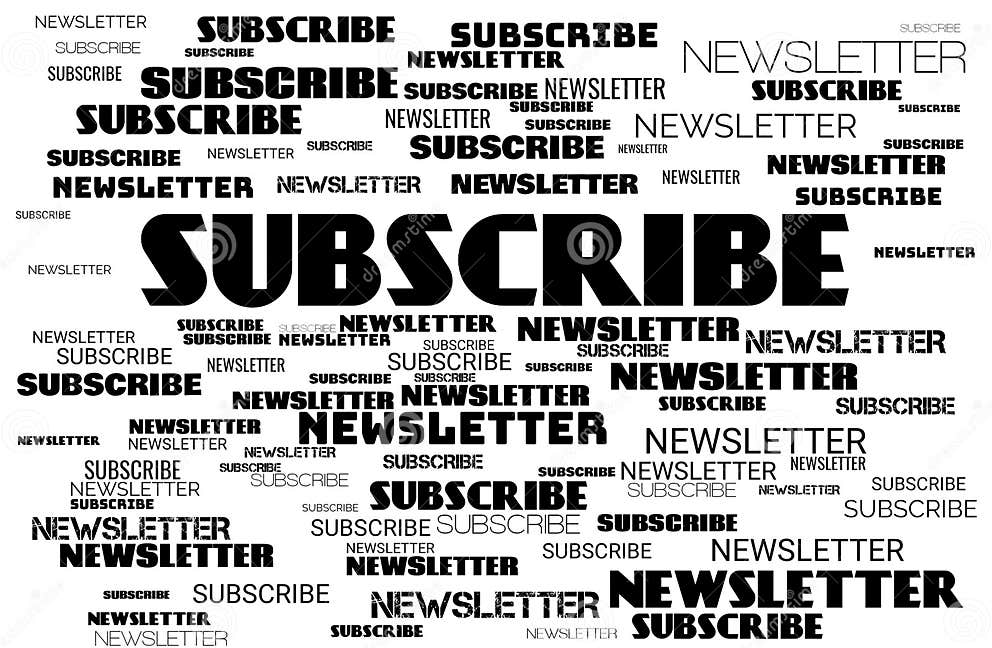 Newsletter Subscribe Subscription Text Header Stock Illustration ...