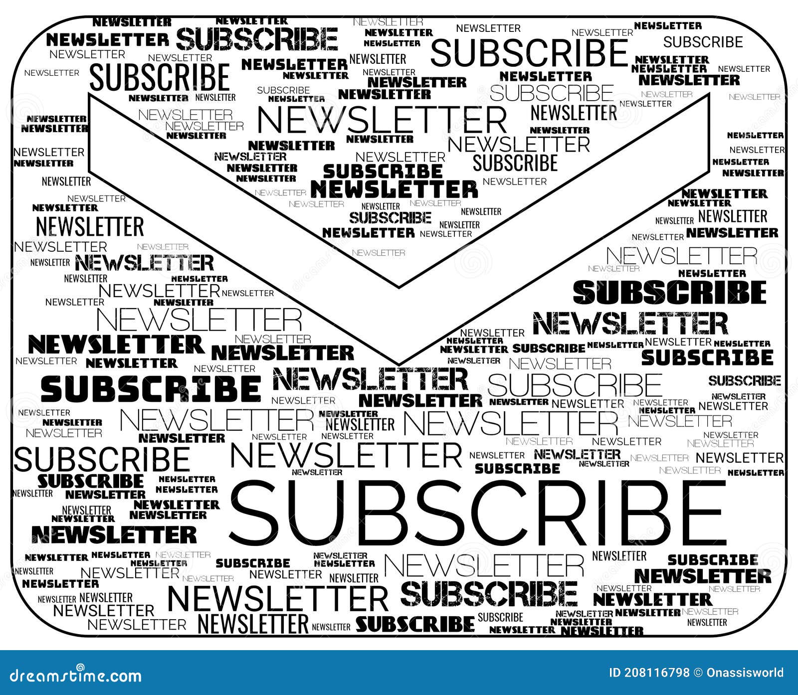 Newsletter Subscribe Subscription Text Header Stock Illustration ...