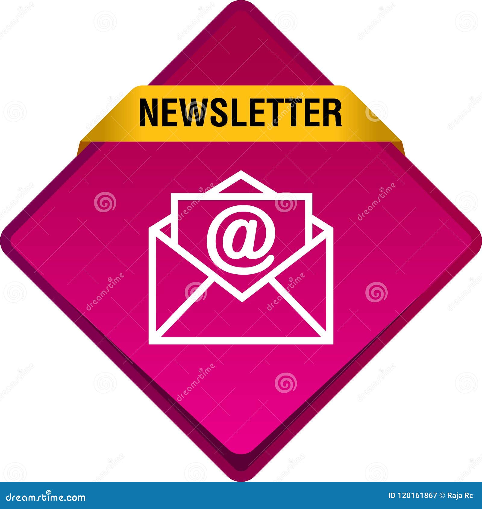 Newsletter web button stock vector. Illustration of button - 120161867