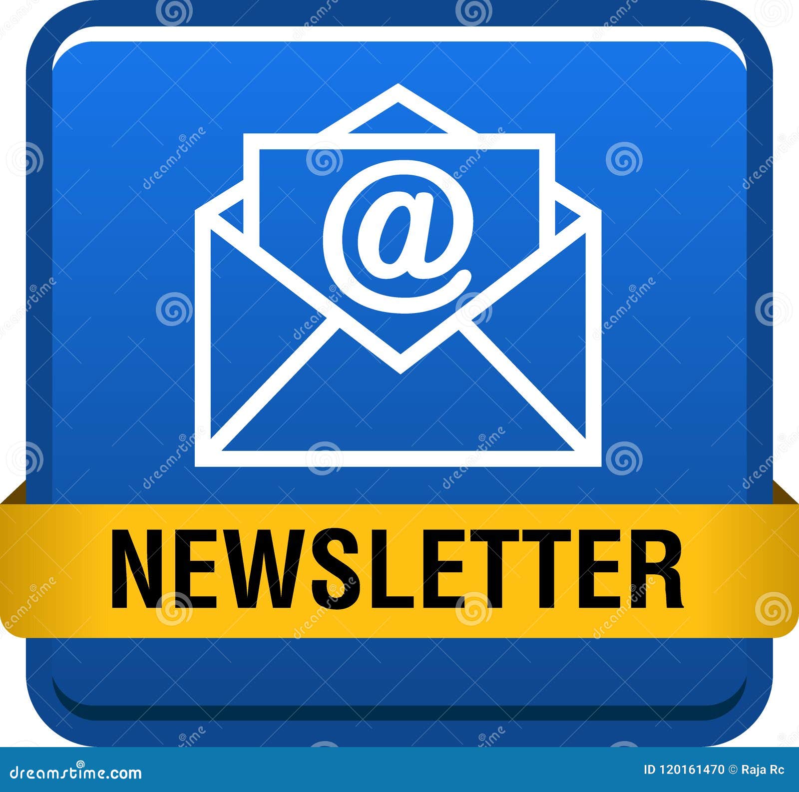 Newsletter web button stock vector. Illustration of bright - 120161470